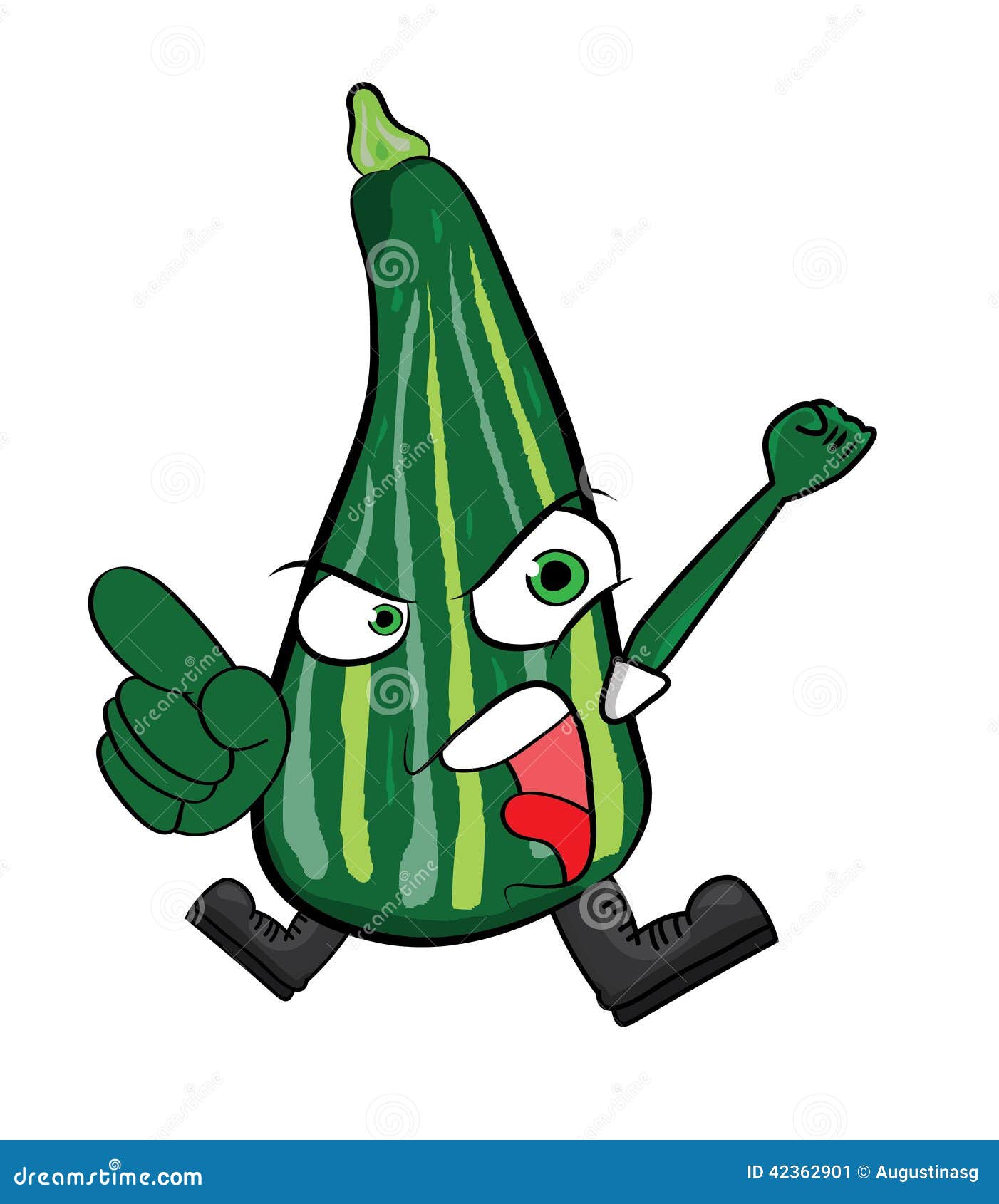 Zucchini cartoon character stock illustration. Illustration of healthy ...