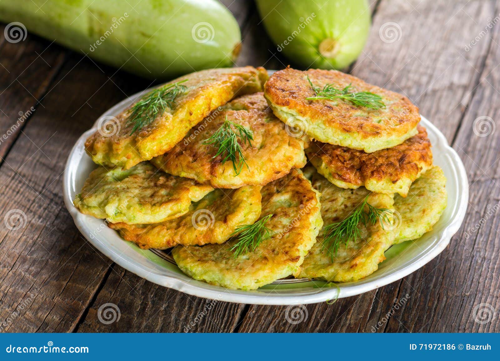 Zucchini fritters stock photo. Image of appetizer, freshness - 71972186