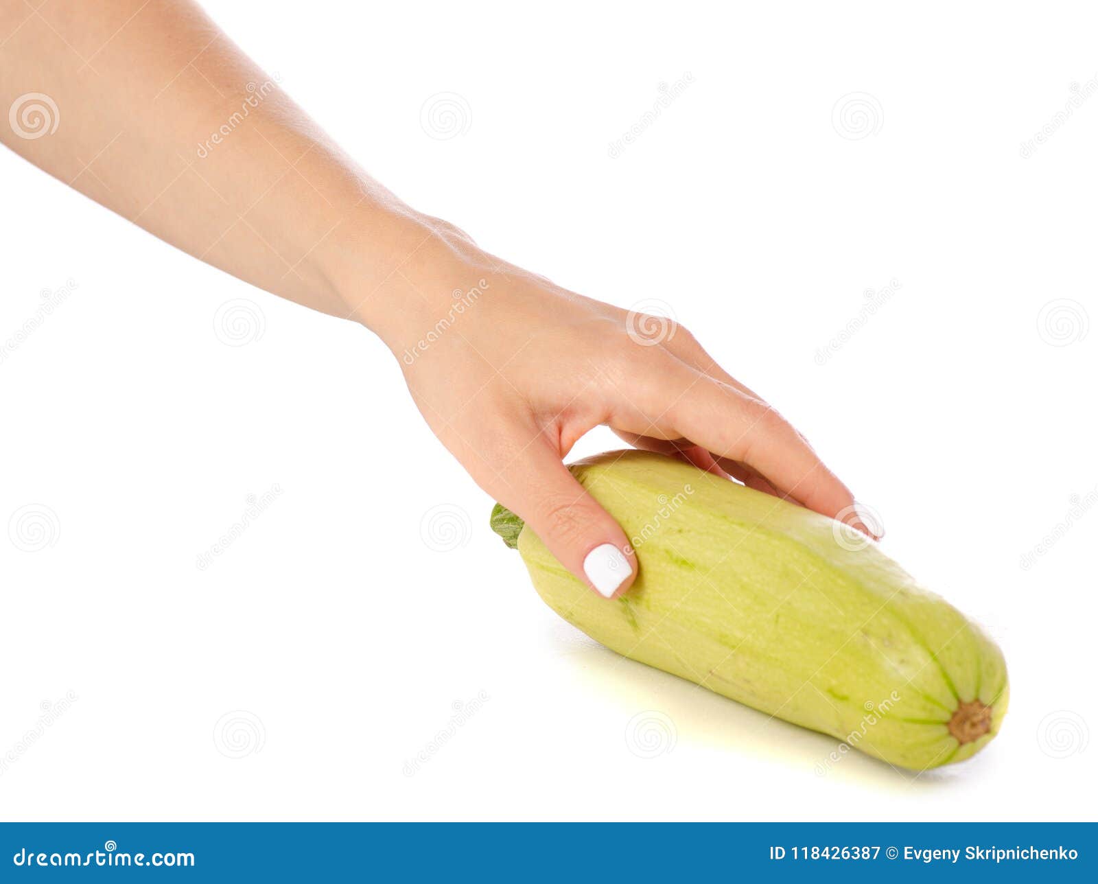 Zucchini in hand stock image. Image of white, hold, group - 118426387