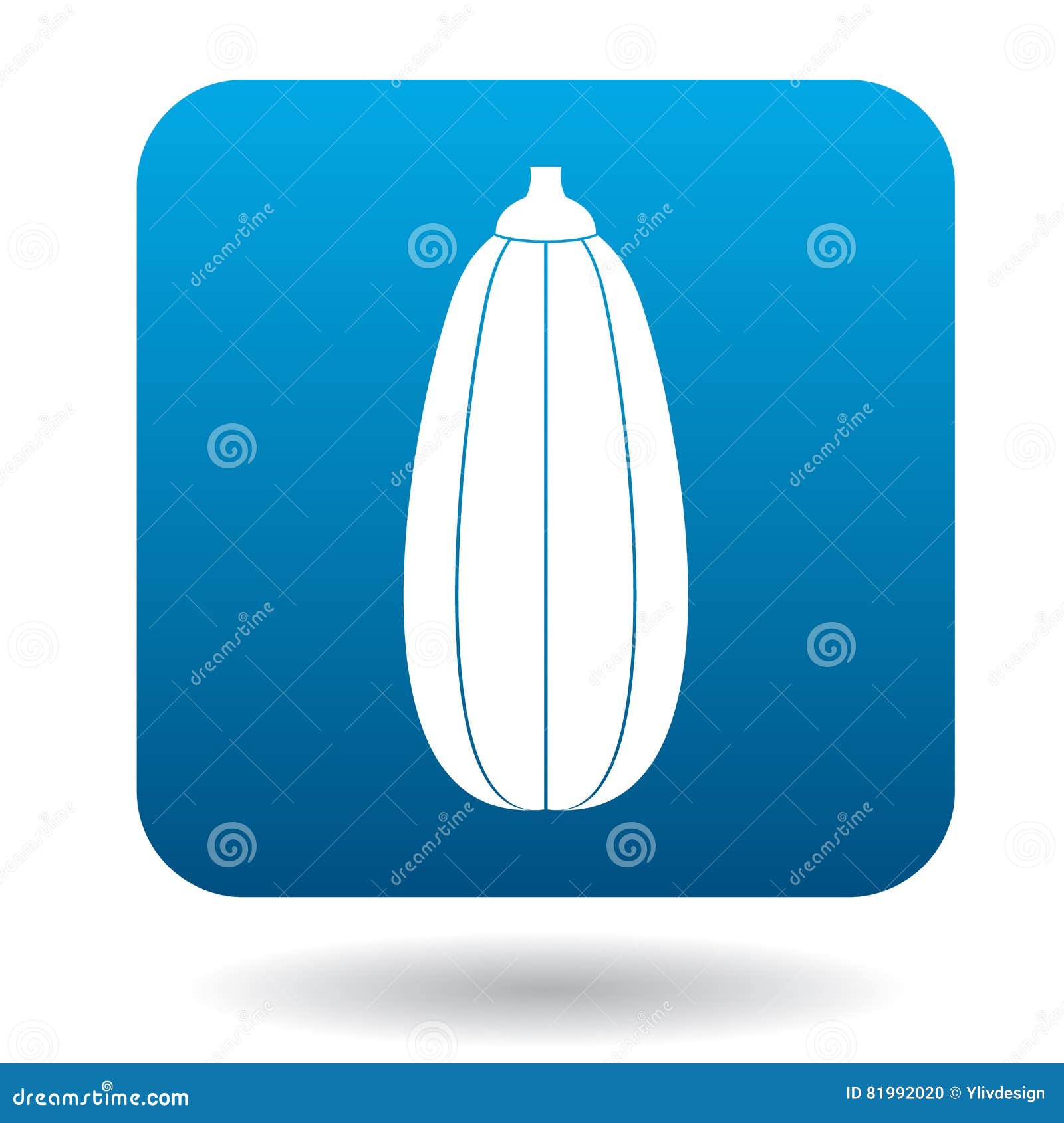 Zucchini Icon in Flat Style Stock Vector - Illustration of agriculture ...