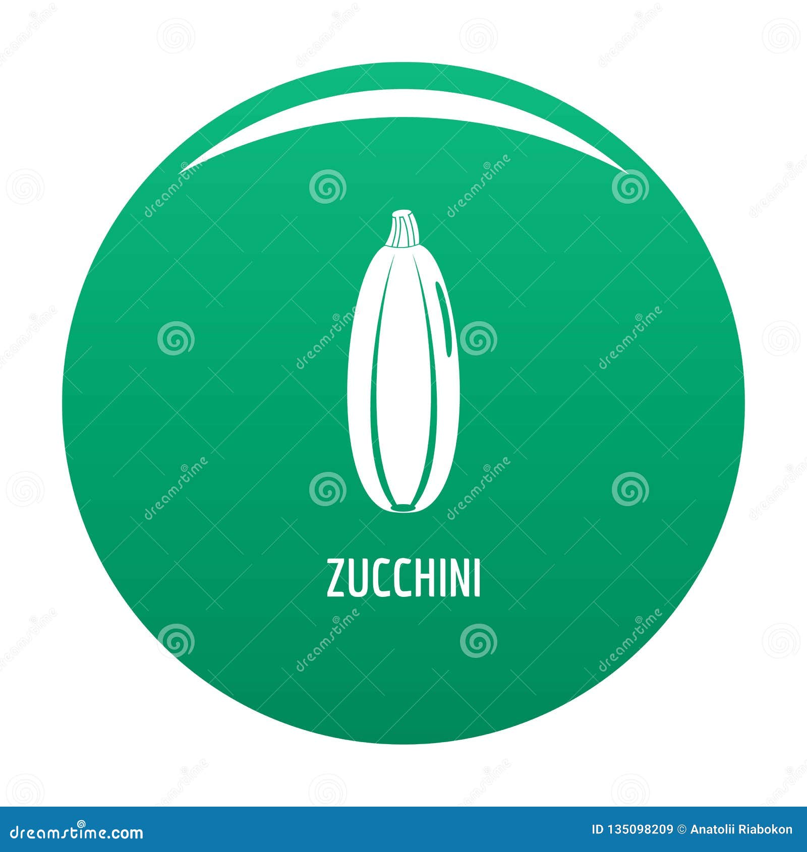 Zucchini icon vector green stock vector. Illustration of vegan - 135098209