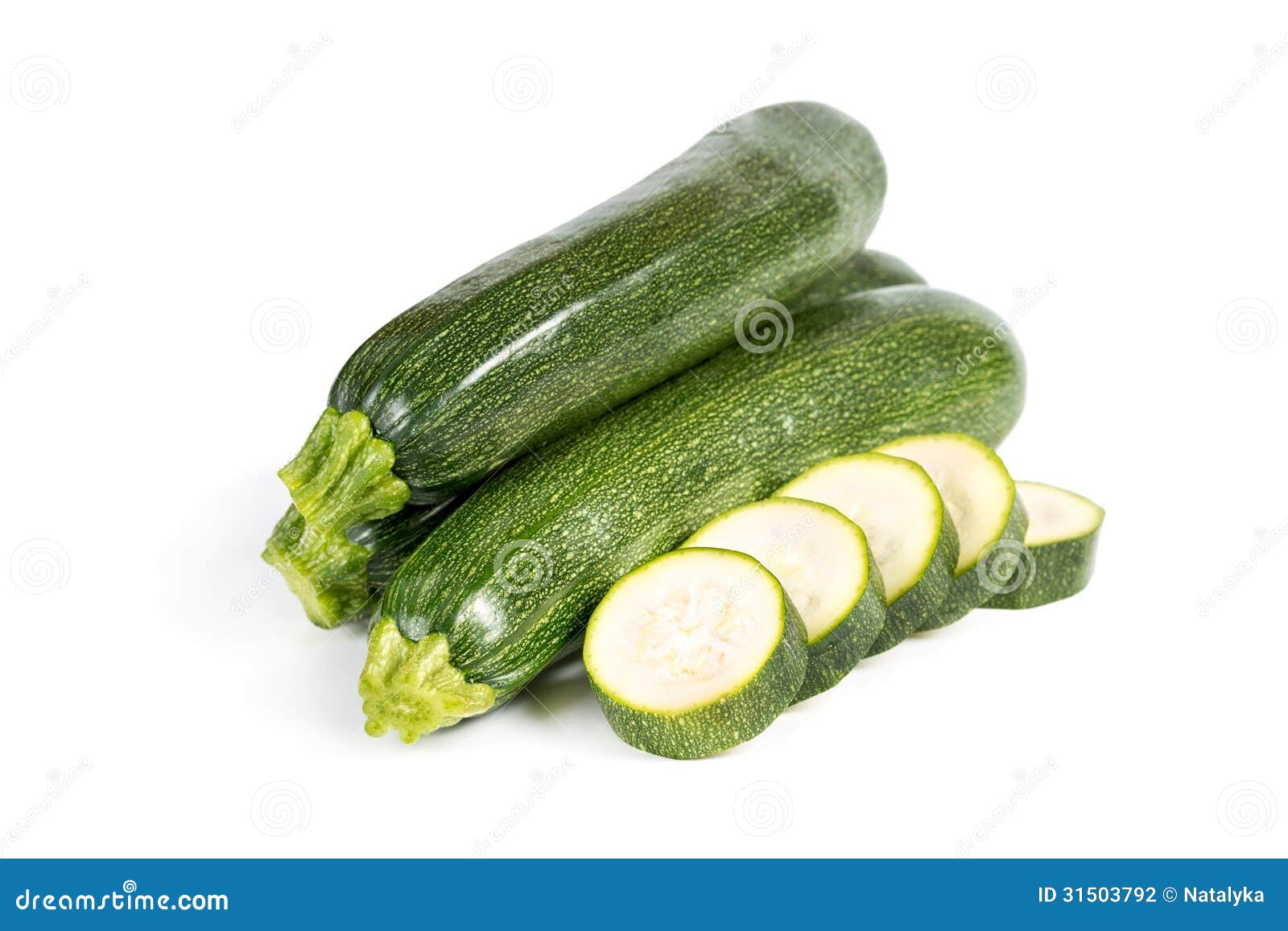Zucchini Isolated on White Background Stock Photo - Image of gourd ...