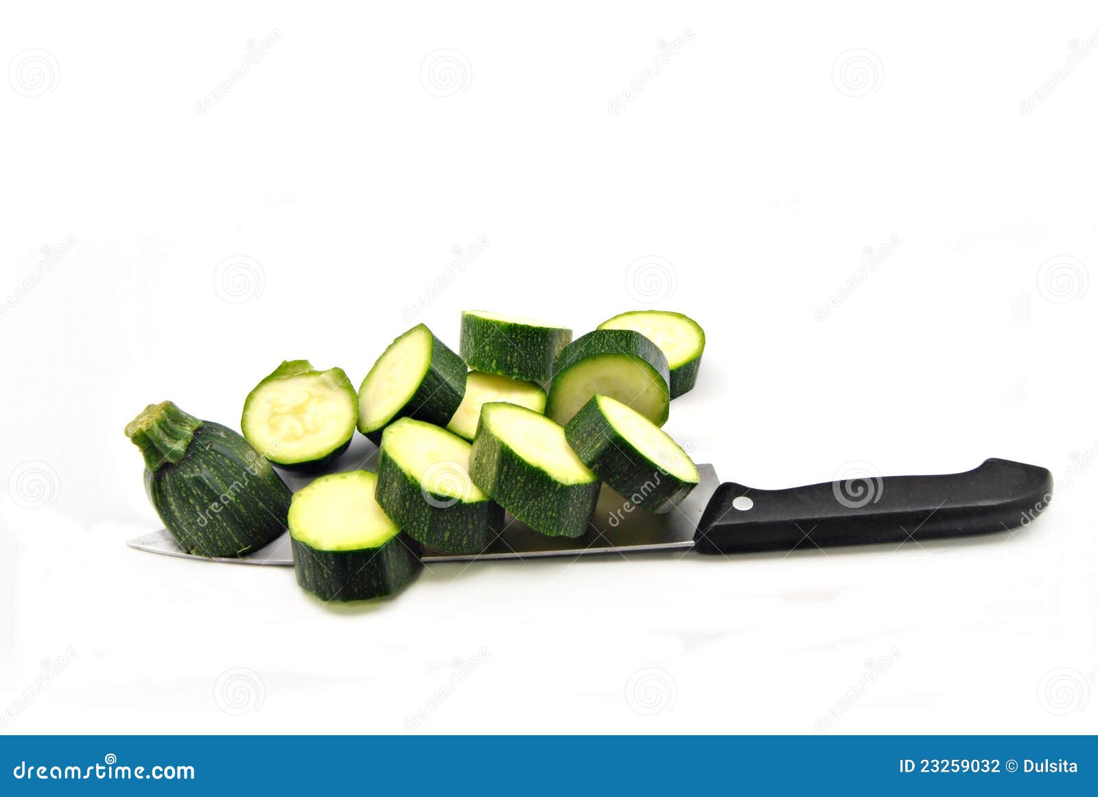 Zucchini with a knife stock photo. Image of flower, background - 23259032