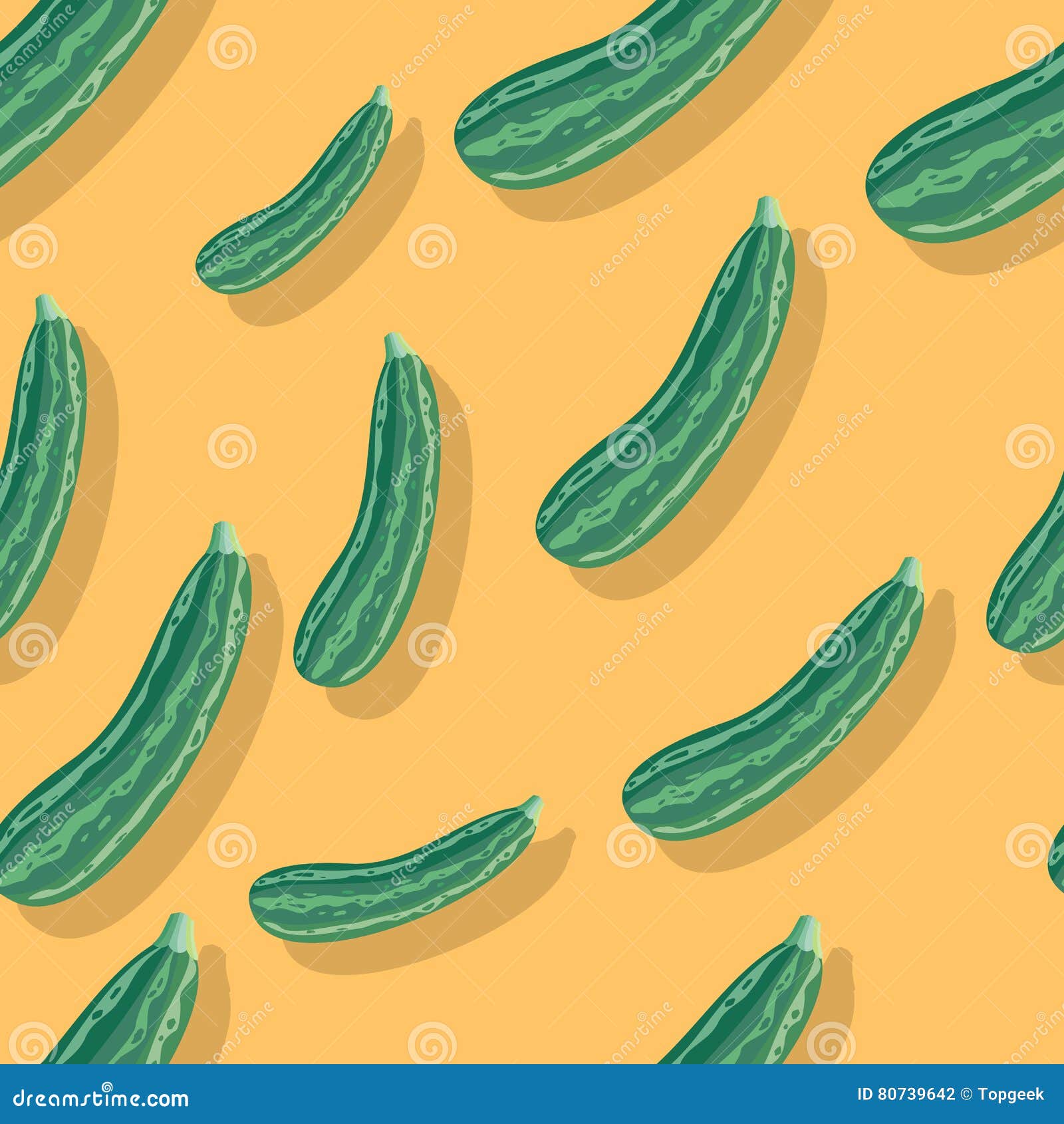 Zucchini Seamless Pattern Vector Illustration Stock Vector ...