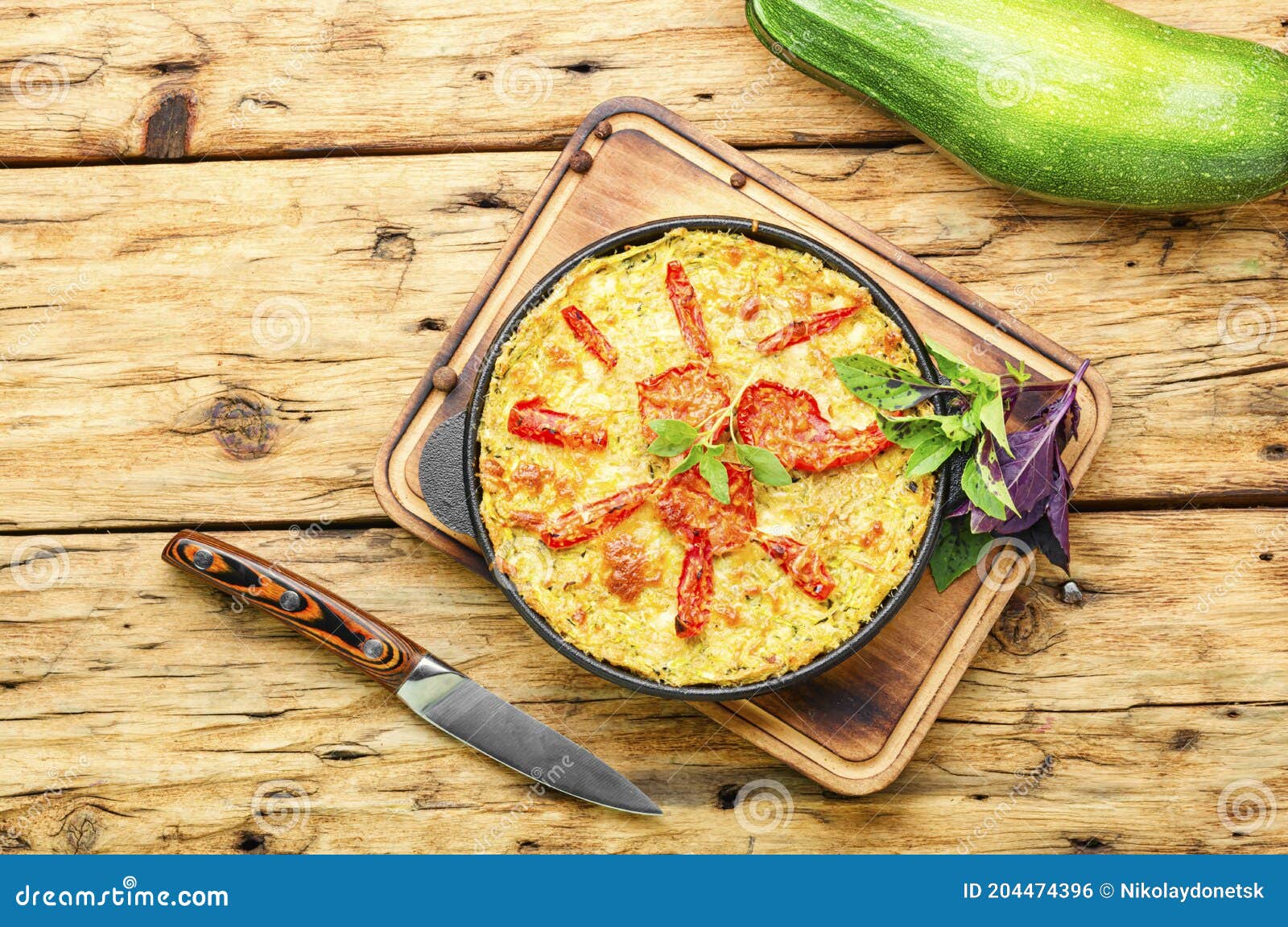 Zucchini Vegetable Casserole Stock Photo - Image of rustic, baking ...