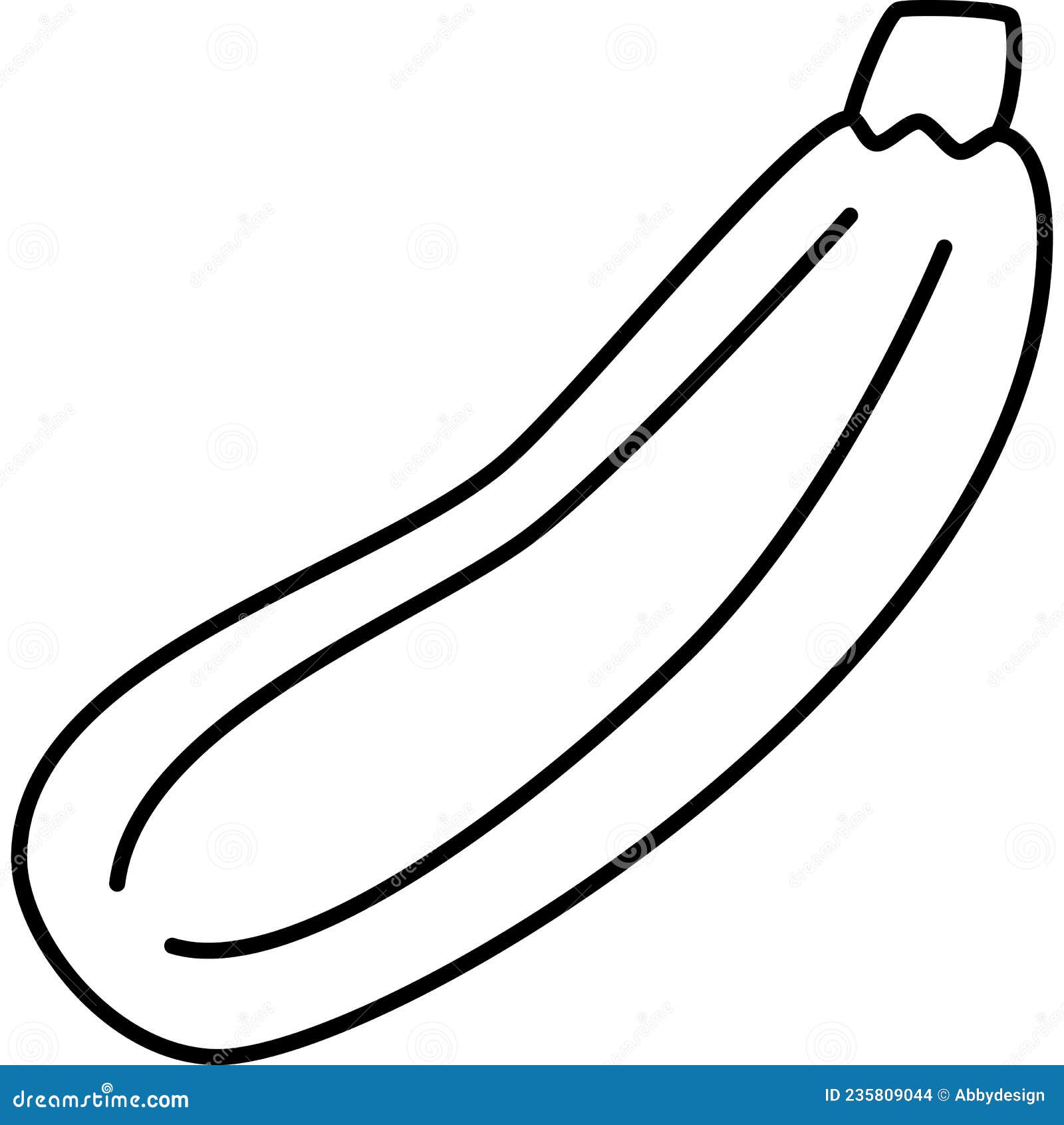 Zucchini Vegetable Icon Vector Outline Stock Vector - Illustration of ...