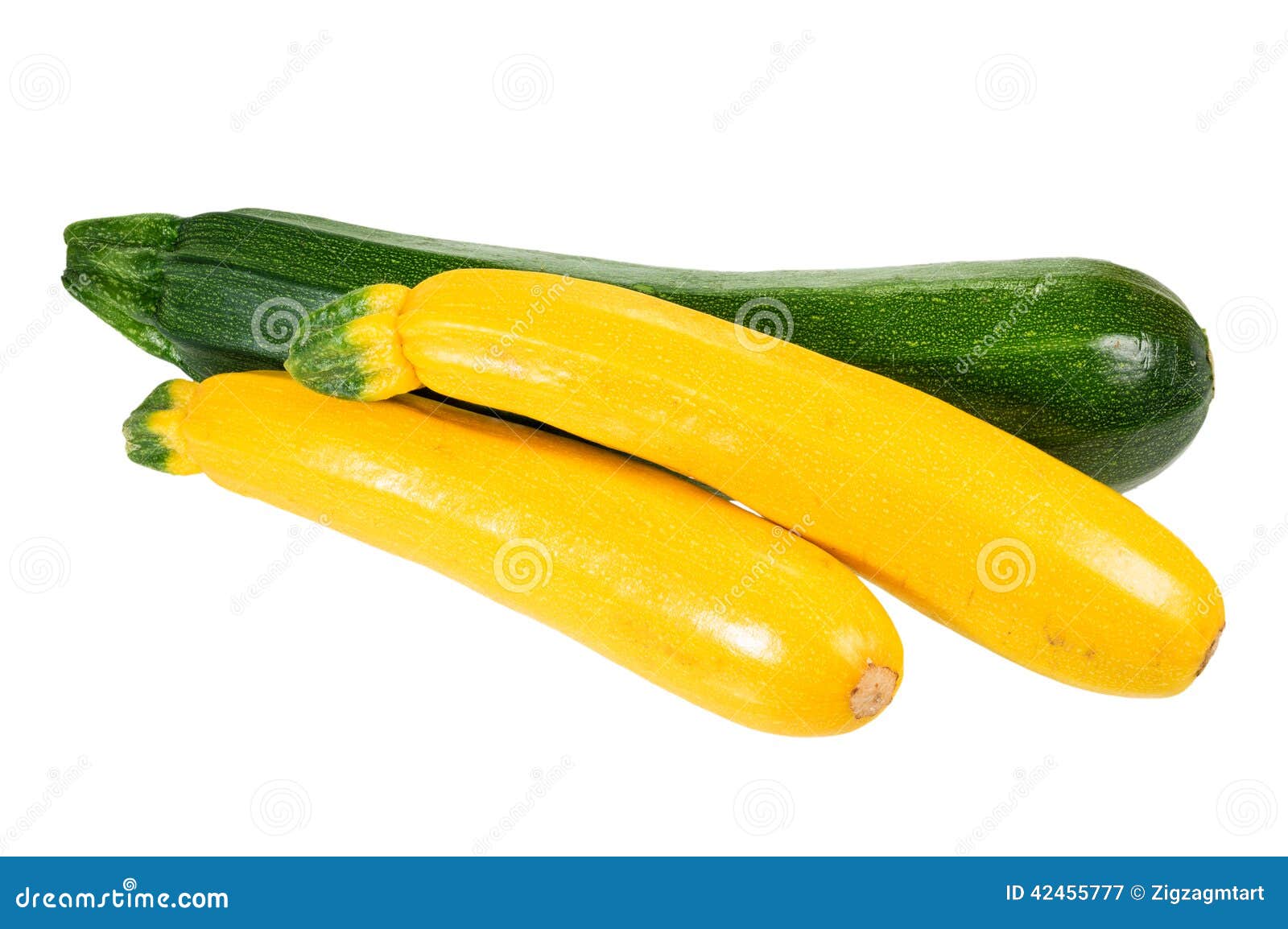 Zucchini and Yellow Squash Isolated Stock Image - Image of summer ...