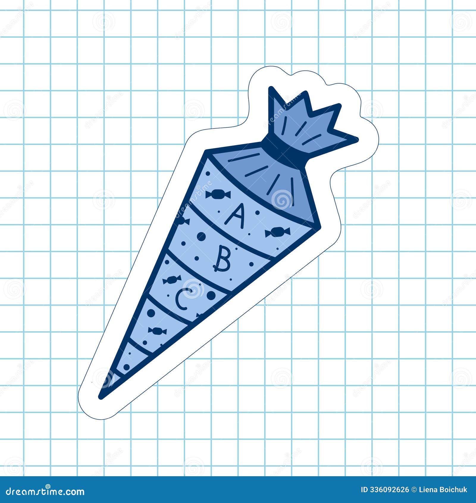 Zuckertute Sticker, School Cone Icon, German Tradition, Vector Symbol ...