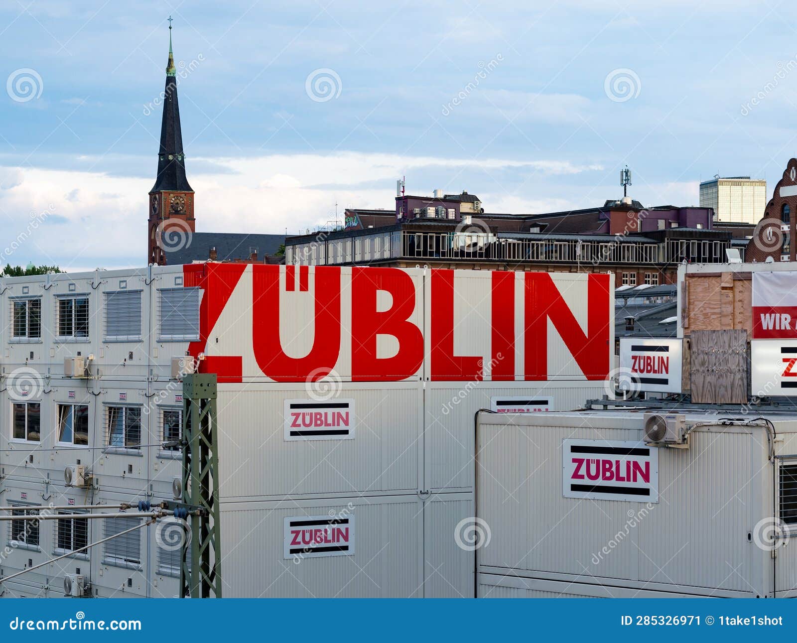 Zueblin Logo Sign on a Site Container Editorial Photo - Image of ...