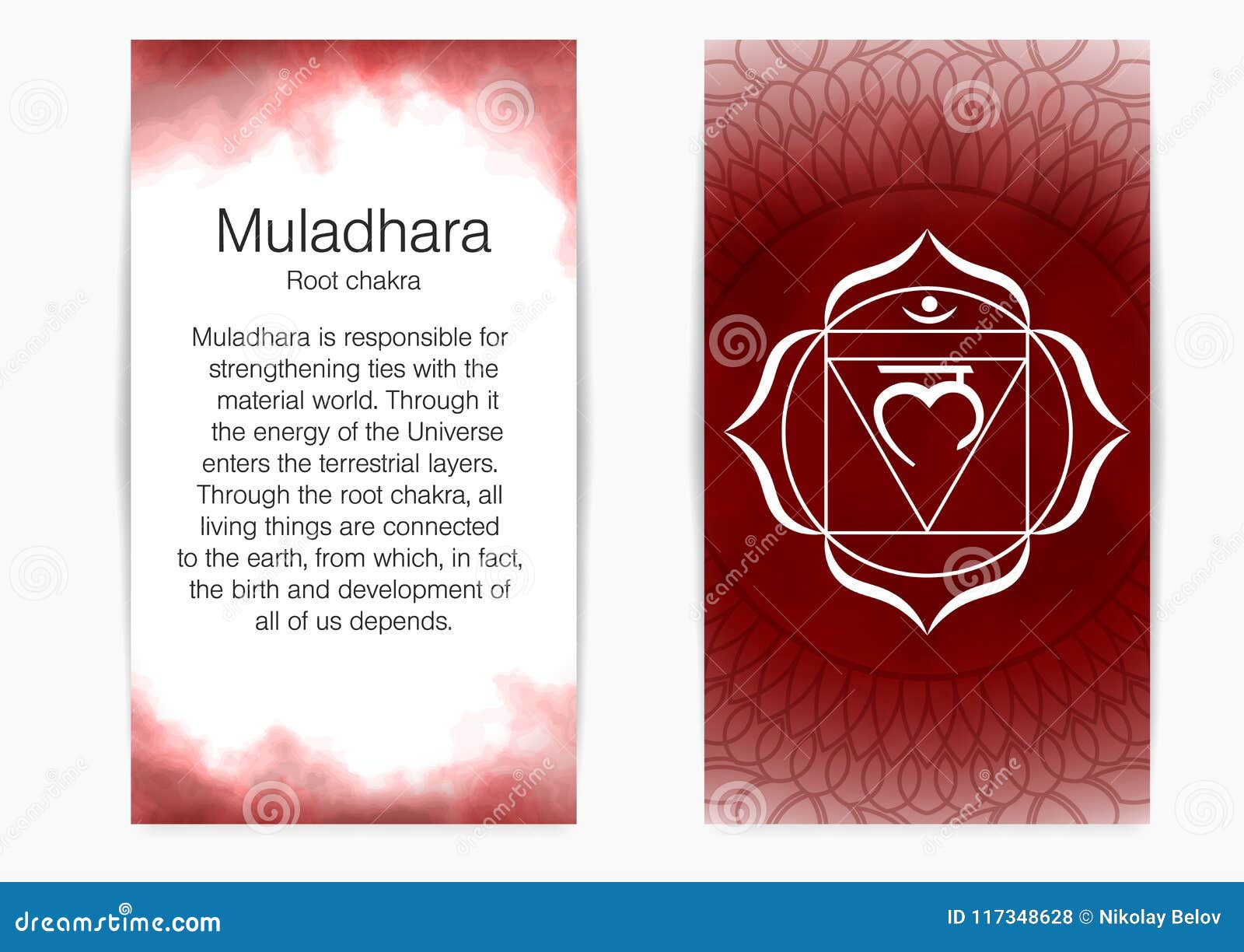 Zuerst Wurzel Chakra - Muladhara Vektor Abbildung - Illustration von ...