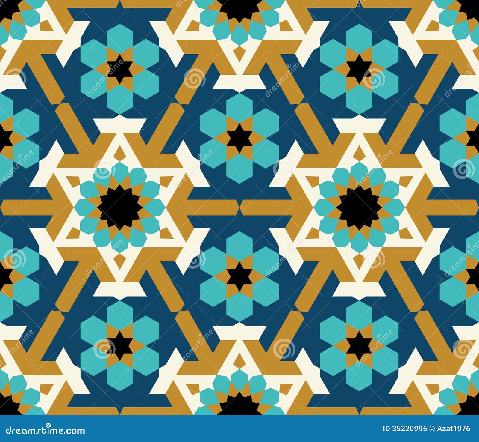 Zufar Seamless Pattern Four Stock Vector - Illustration of wall, tiled ...