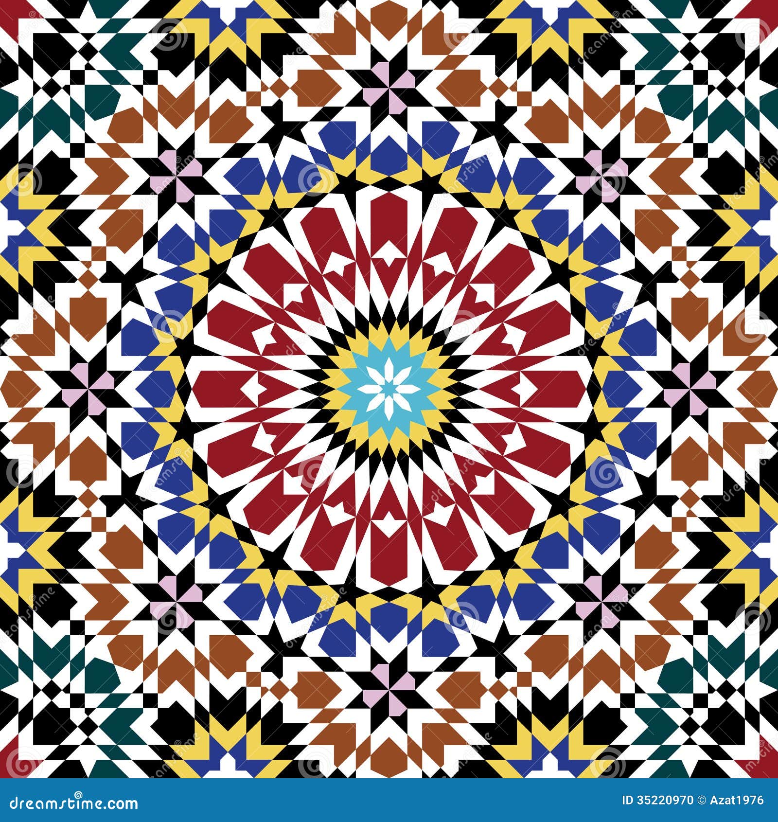 Zufar Seamless Pattern Seven Stock Vector - Illustration of painting ...