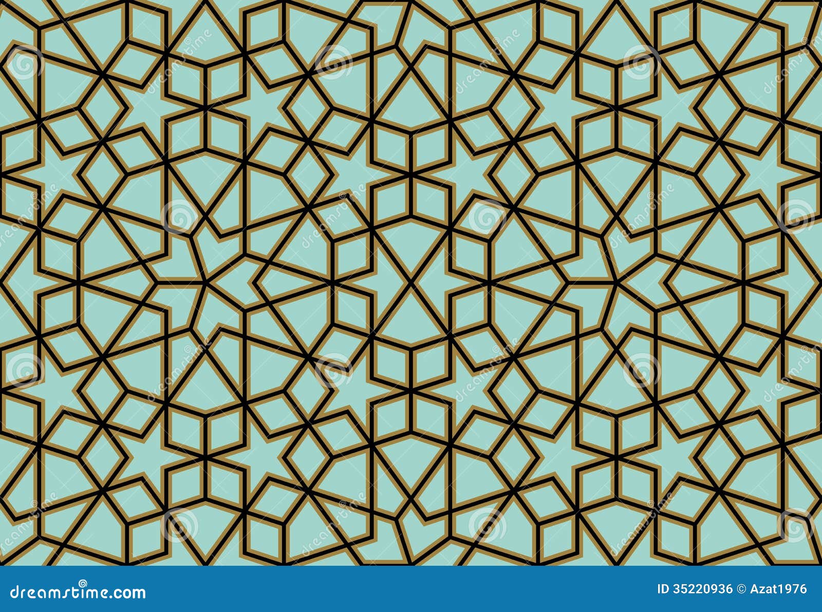 Zufar Seamless Pattern Ten stock vector. Illustration of mosaic - 35220936