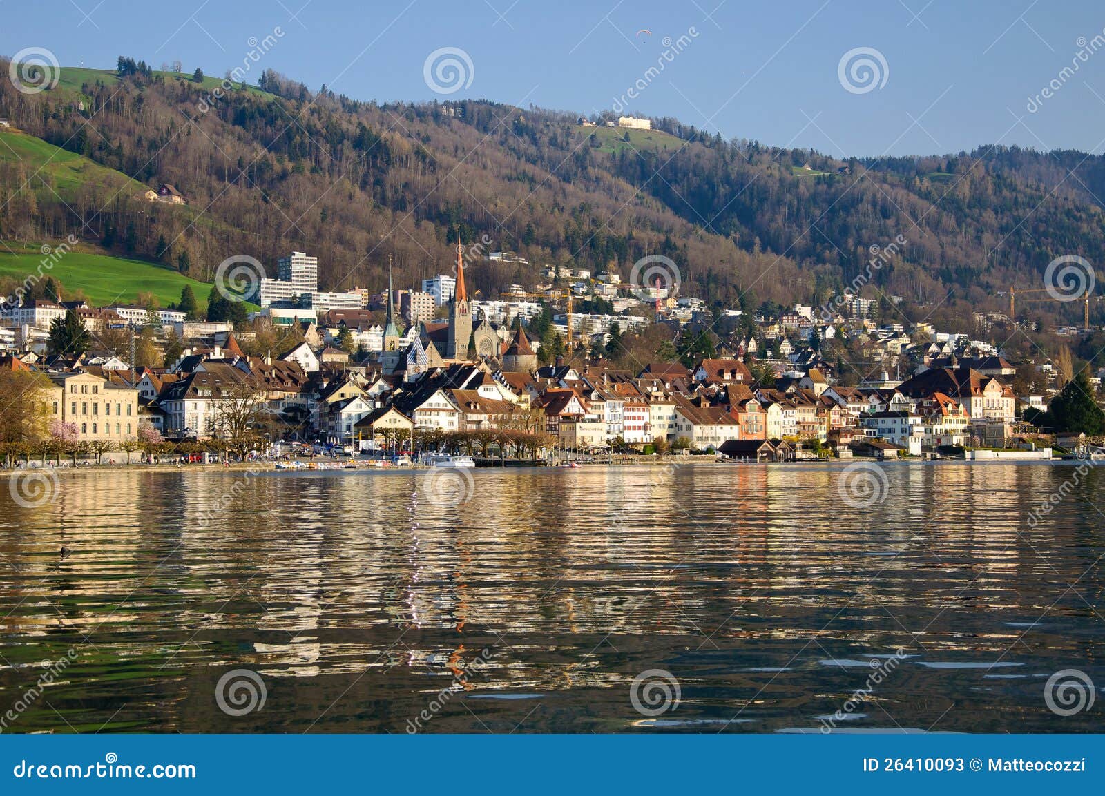 Zug and lake stock image. Image of coast, switzerland - 26410093