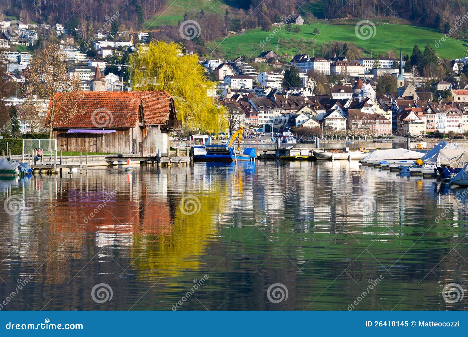 Zug and lake stock image. Image of cityscape, houses - 26410145