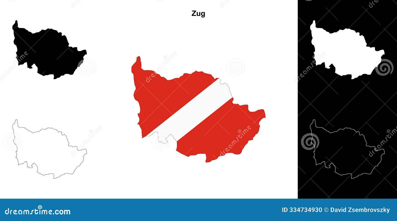 Canton Outline Map Cartoon Vector | CartoonDealer.com #357271013