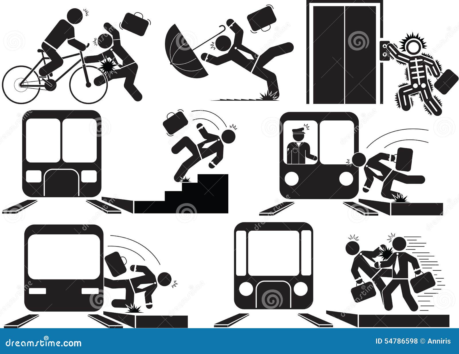 Zug-Unfall vektor abbildung. Illustration von symbol - 54786598