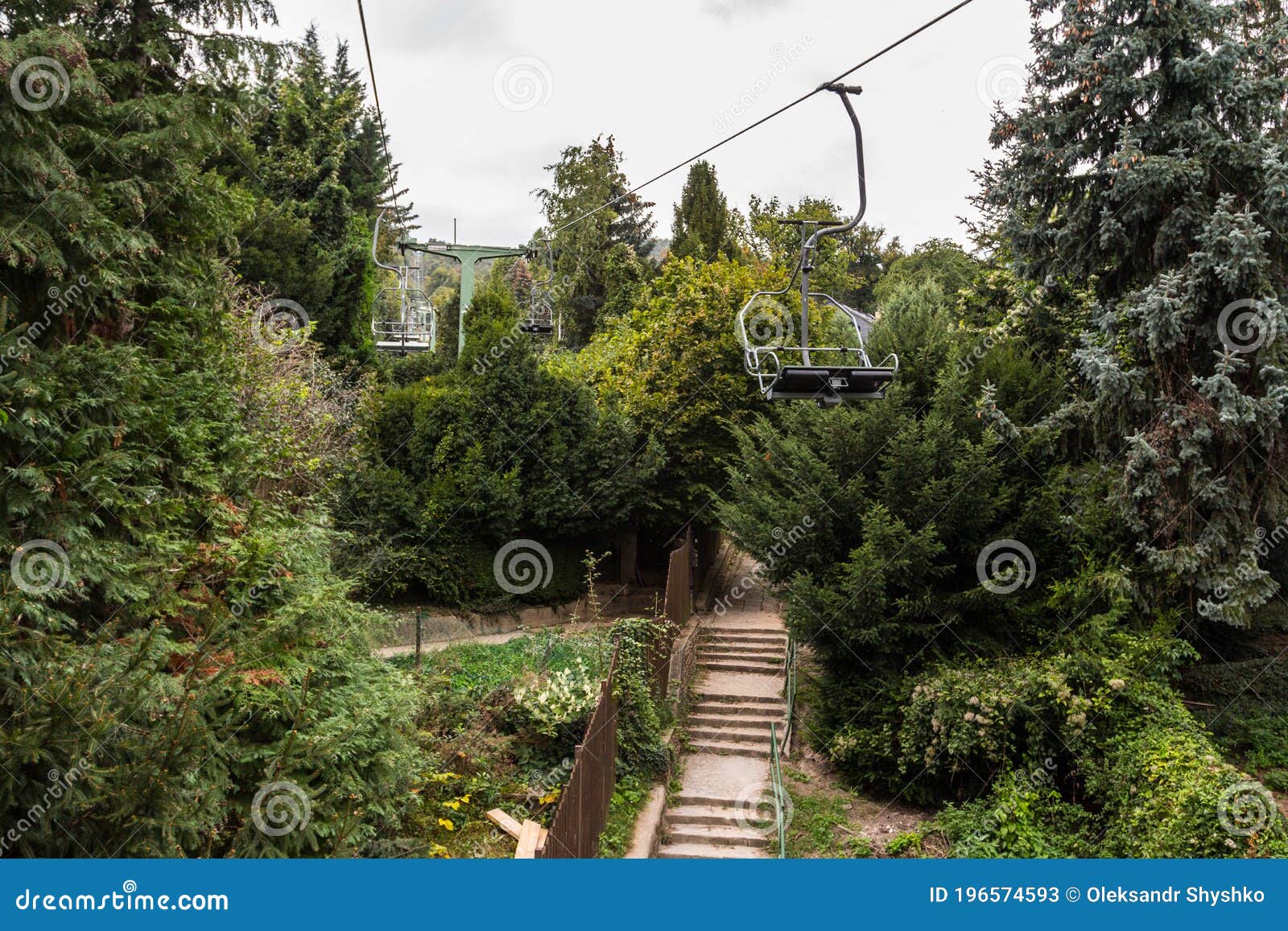 Zugliget Sessellift-Drahtseilbahn in Budapest. Ungarn Stockbild - Bild ...