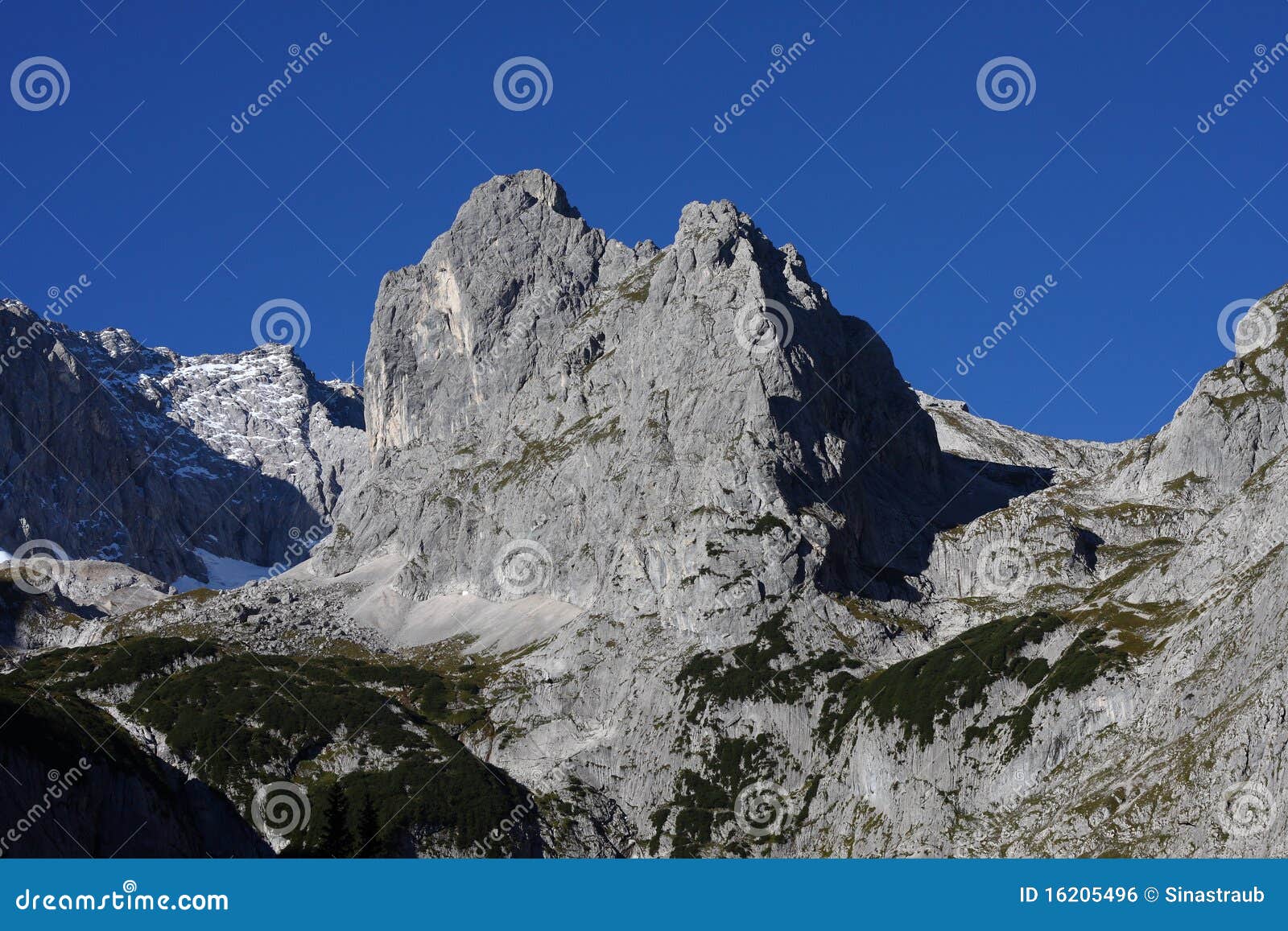 Zugspitze stock photo. Image of fall, mountain, cross - 16205496