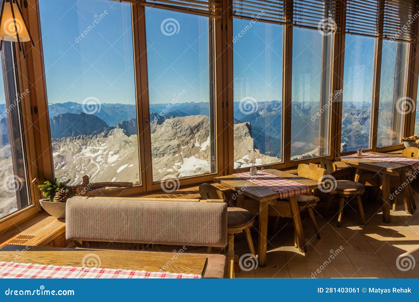 ZUGSPITZE, GERMANY - SEPTEMBER 4, 2019: Interior of Zugspitze Mountain ...