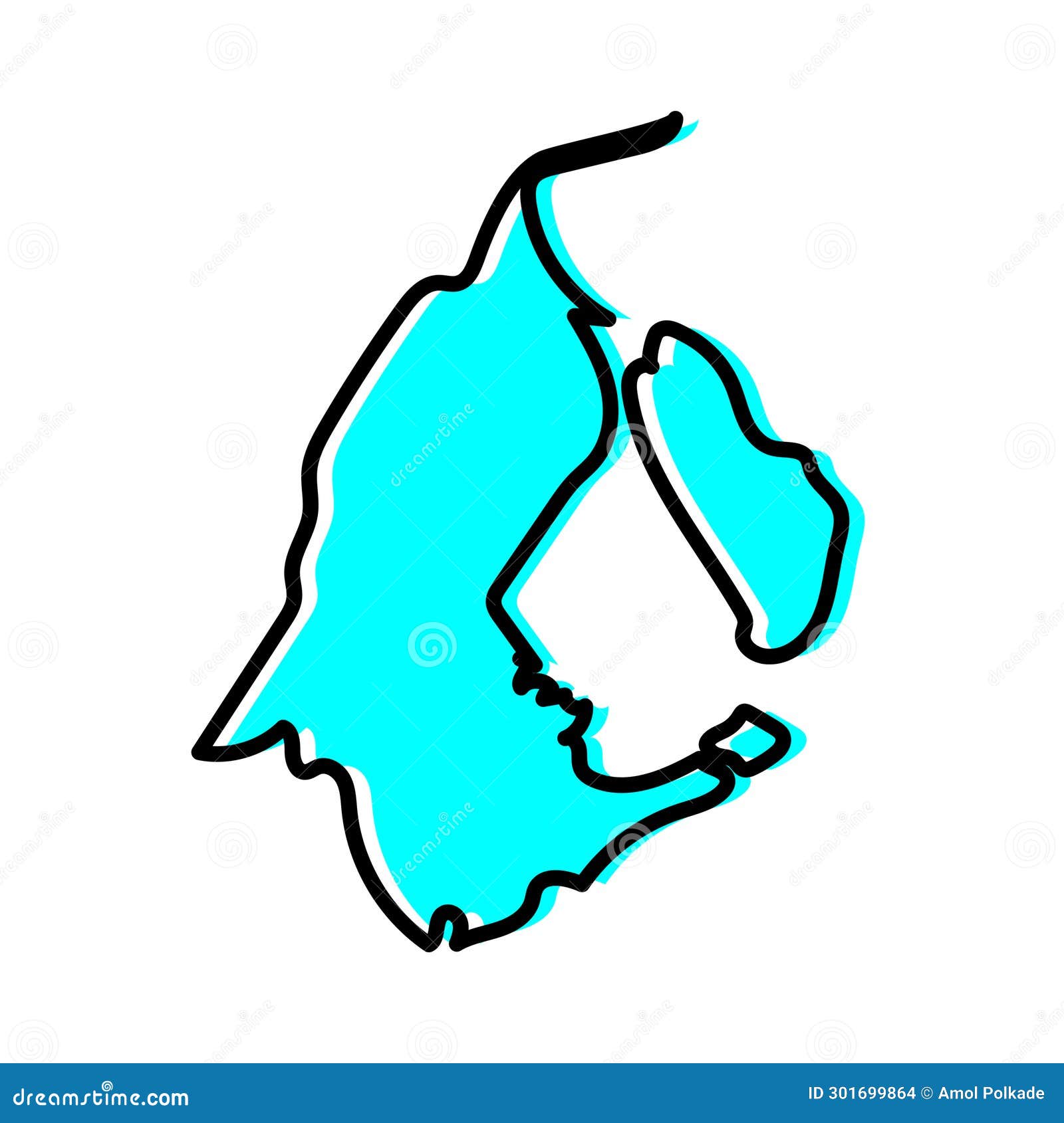 Zulia State of Venezuela Vector Map Design Stock Vector - Illustration ...
