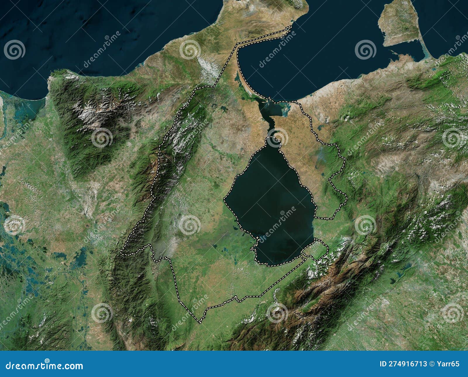 Zulia, Venezuela. High-res Satellite. No Legend Stock Illustration ...