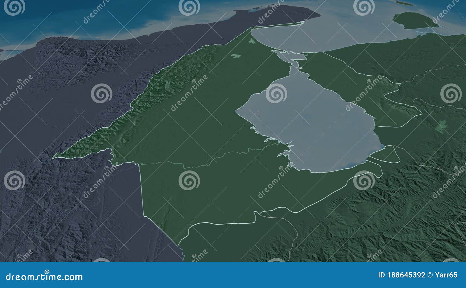 Zulia, Venezuela - Outlined. Administrative Stock Illustration ...