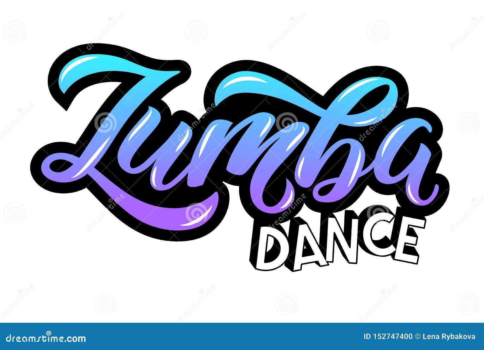 Zumba Dance Calligraphy Stock Illustration Illustration Of Word