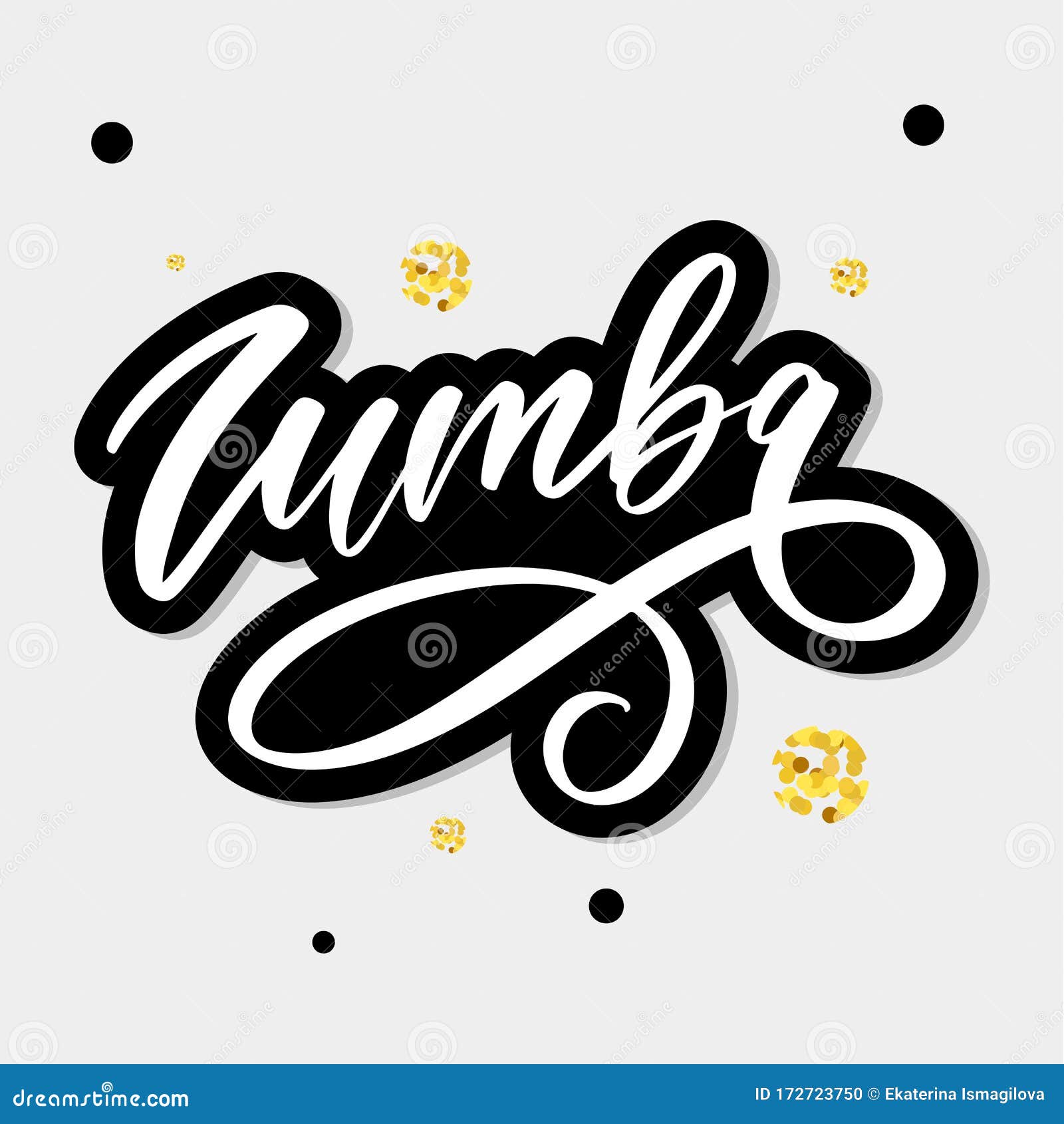 Zumba Letter Lettering Calligraphy Dance Vector Brush Royalty-Free ...