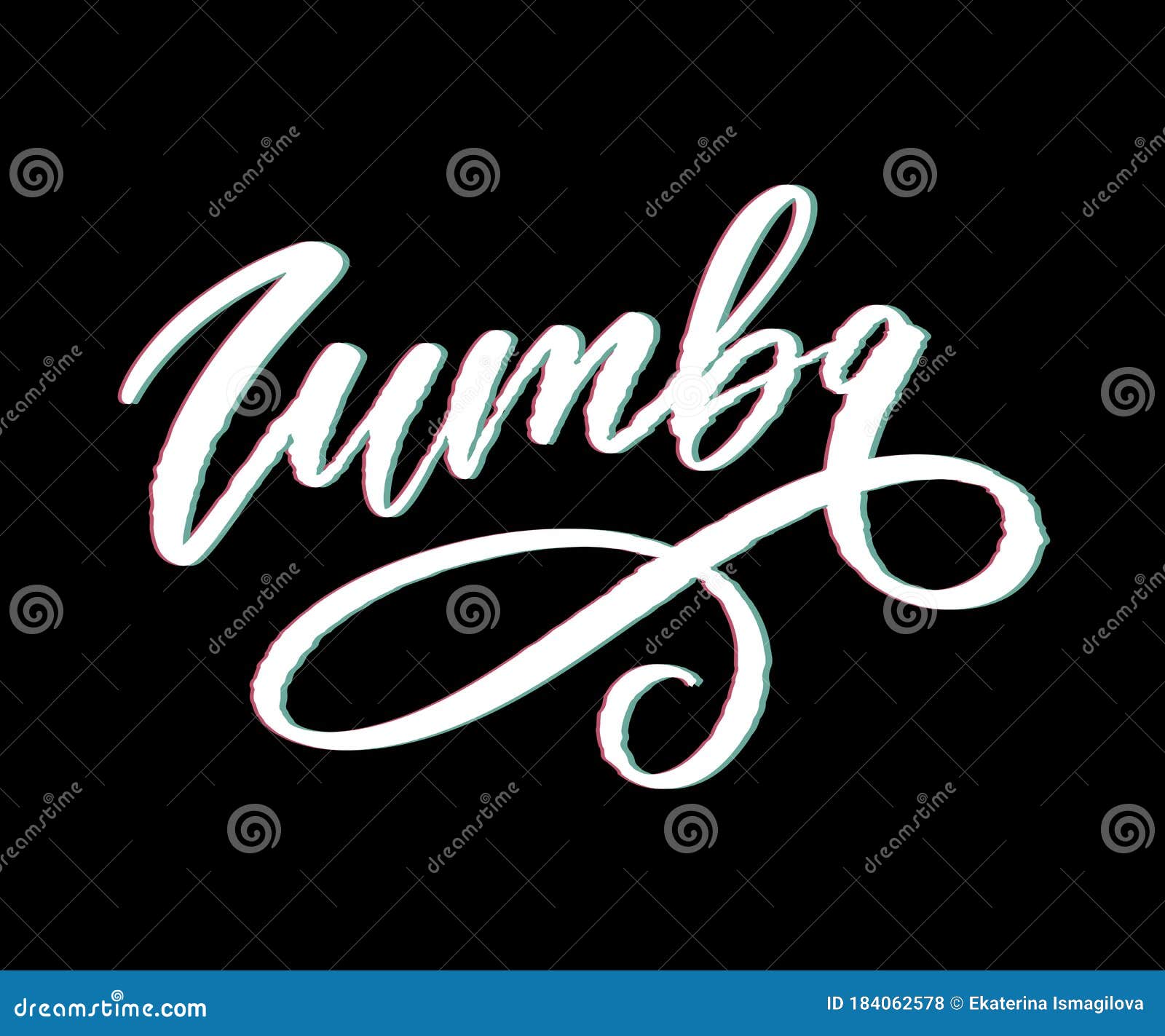 Zumba Letter Lettering Calligraphy Dance Vector Brush Stock ...
