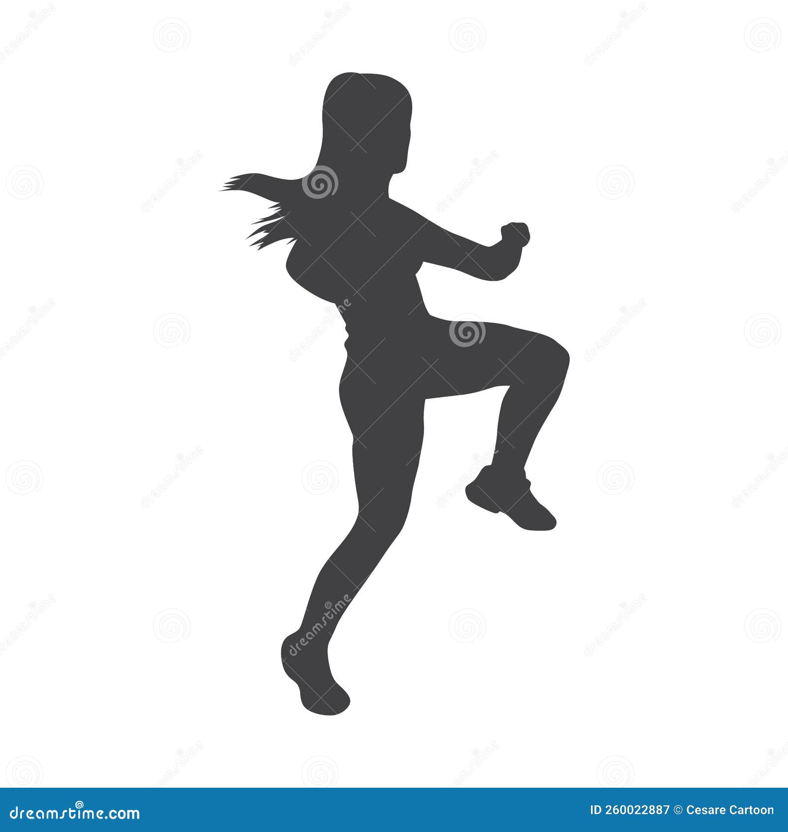 Zumba Silhouette Cartoon Vector | CartoonDealer.com #260022887