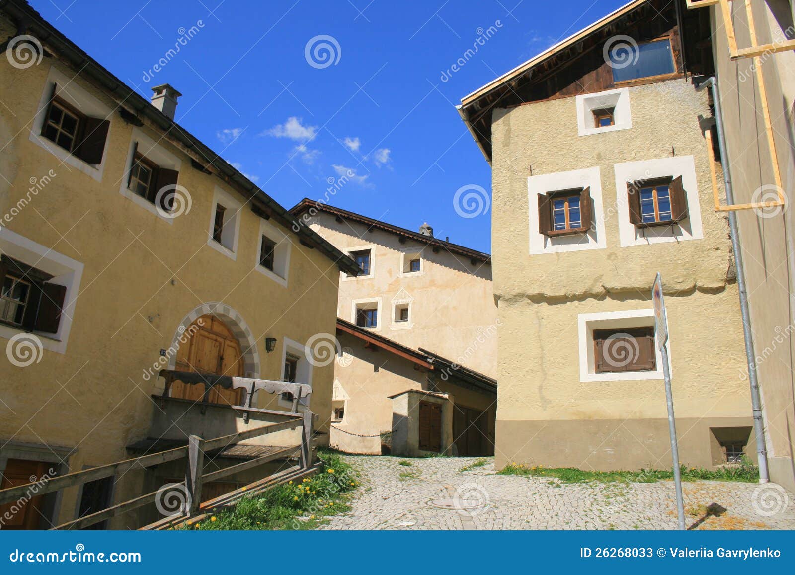 Zuoz, Switzerland stock image. Image of engadin, village - 26268033