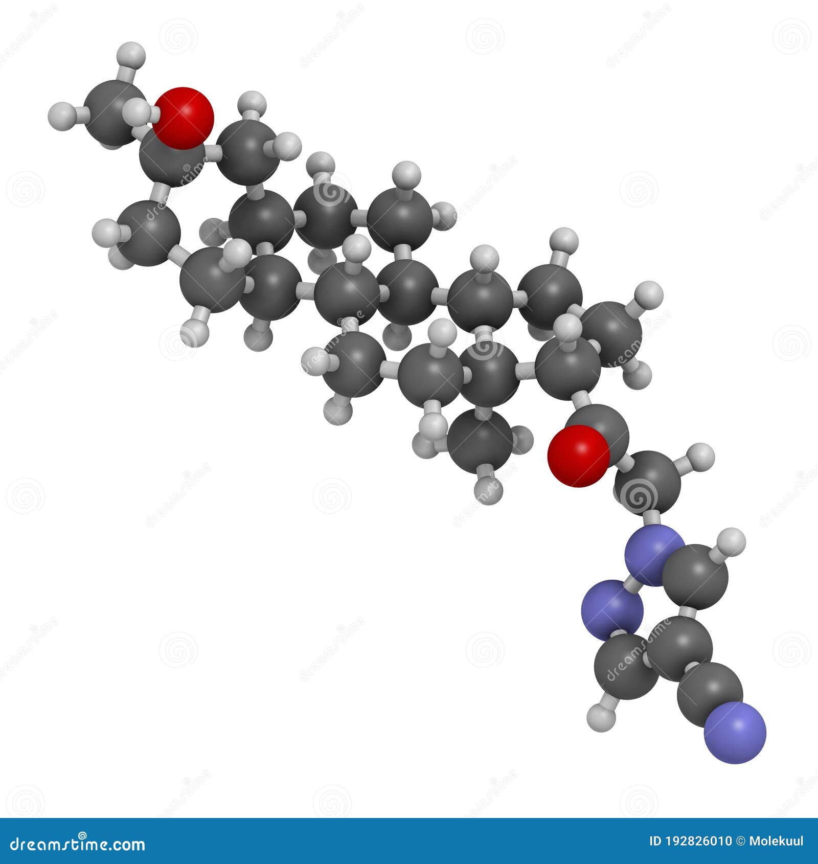 Zuranolone Drug Molecule. 3D Rendering Stock Photo - Illustration of ...
