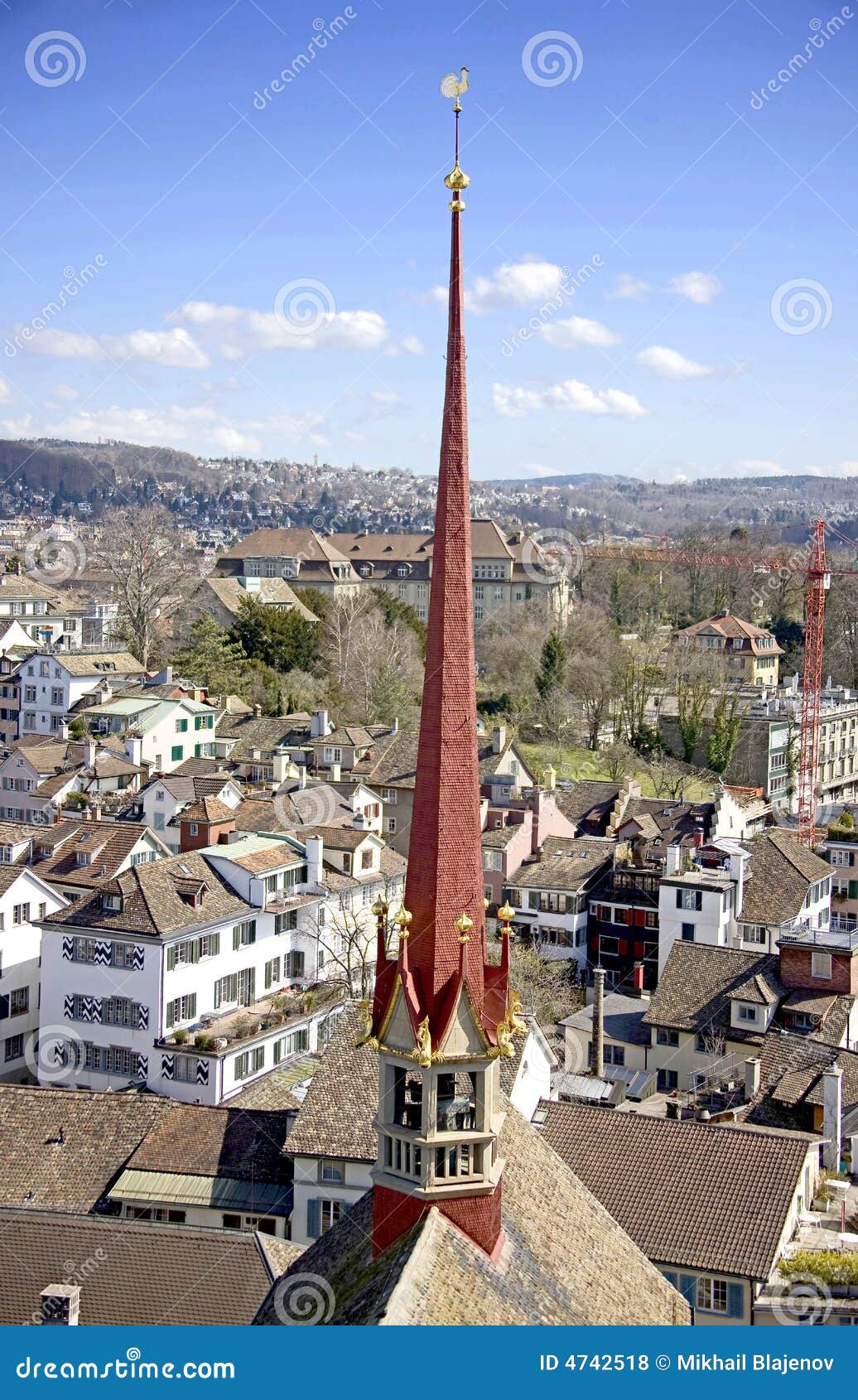 Zurich from above 2 stock photo. Image of river, roof - 4742518