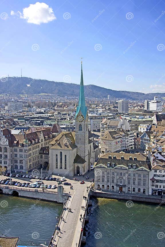 Zurich from above 4 stock photo. Image of tiles, traditional - 4755494