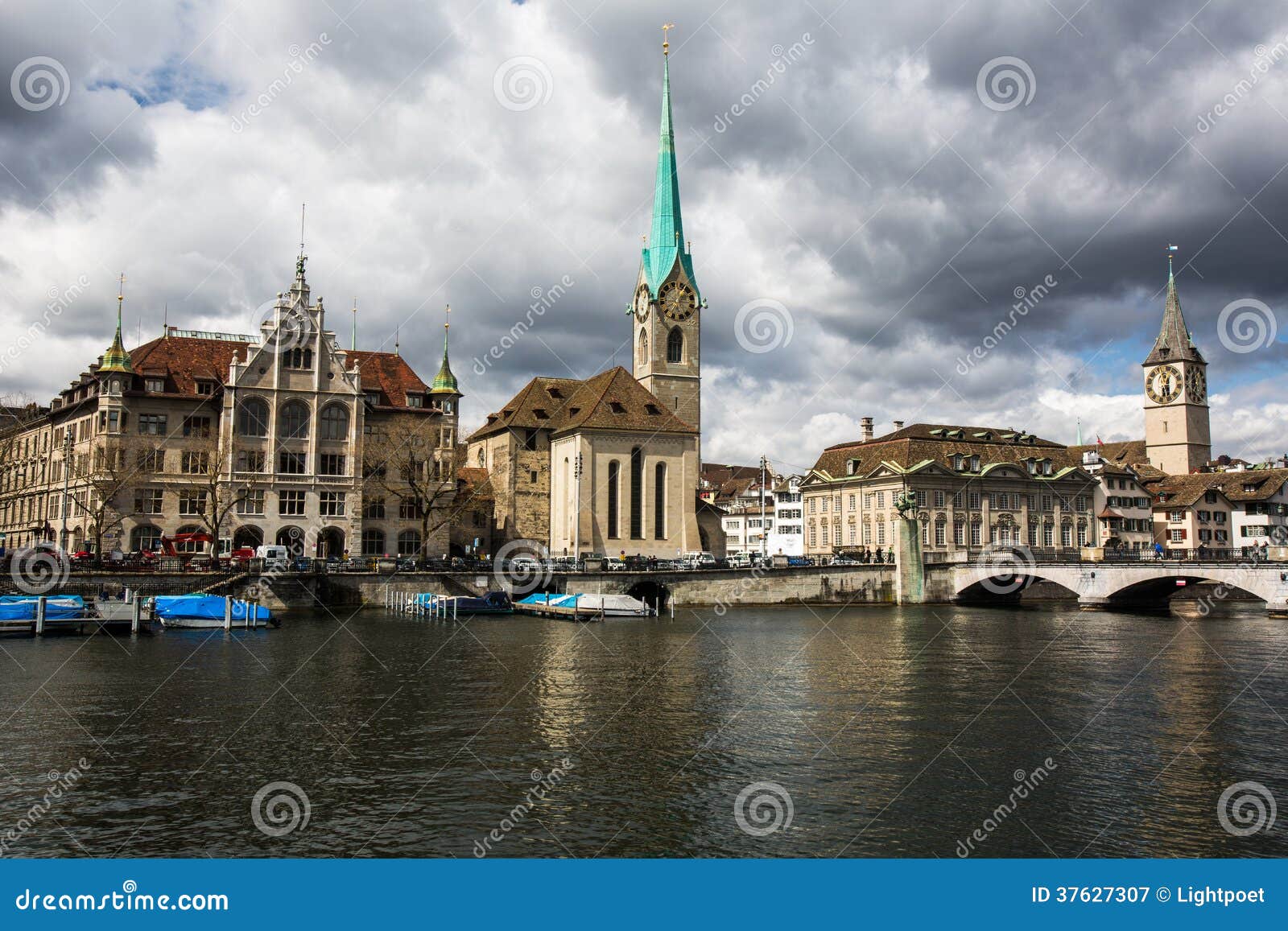 Panorama Of Zurich Royalty-Free Stock Photography | CartoonDealer.com ...