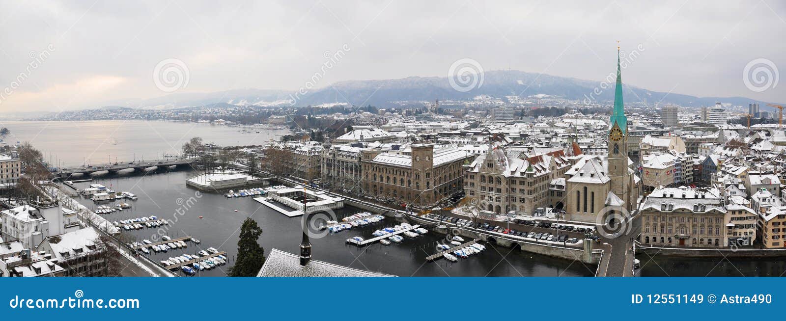 Zurich downtown stock image. Image of panoramic, building - 12551149