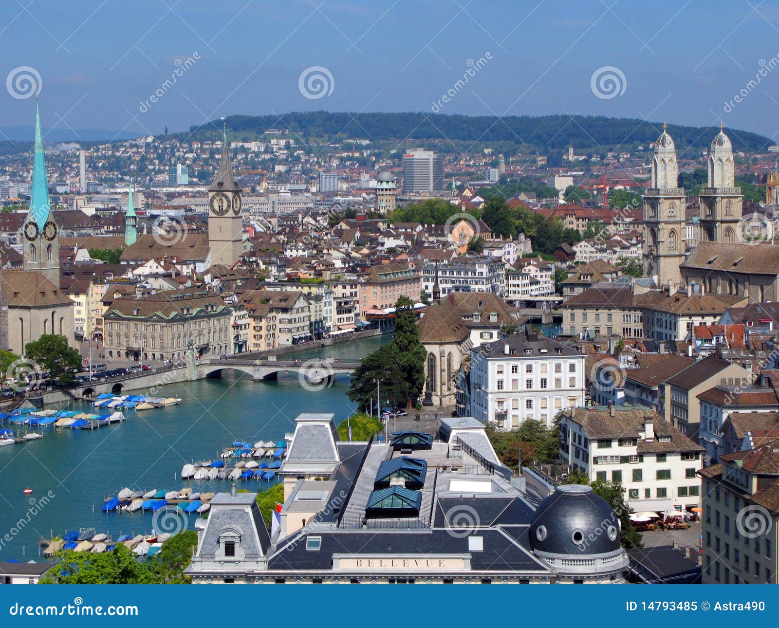 Zurich downtown stock image. Image of landmark, cityscape - 14793485