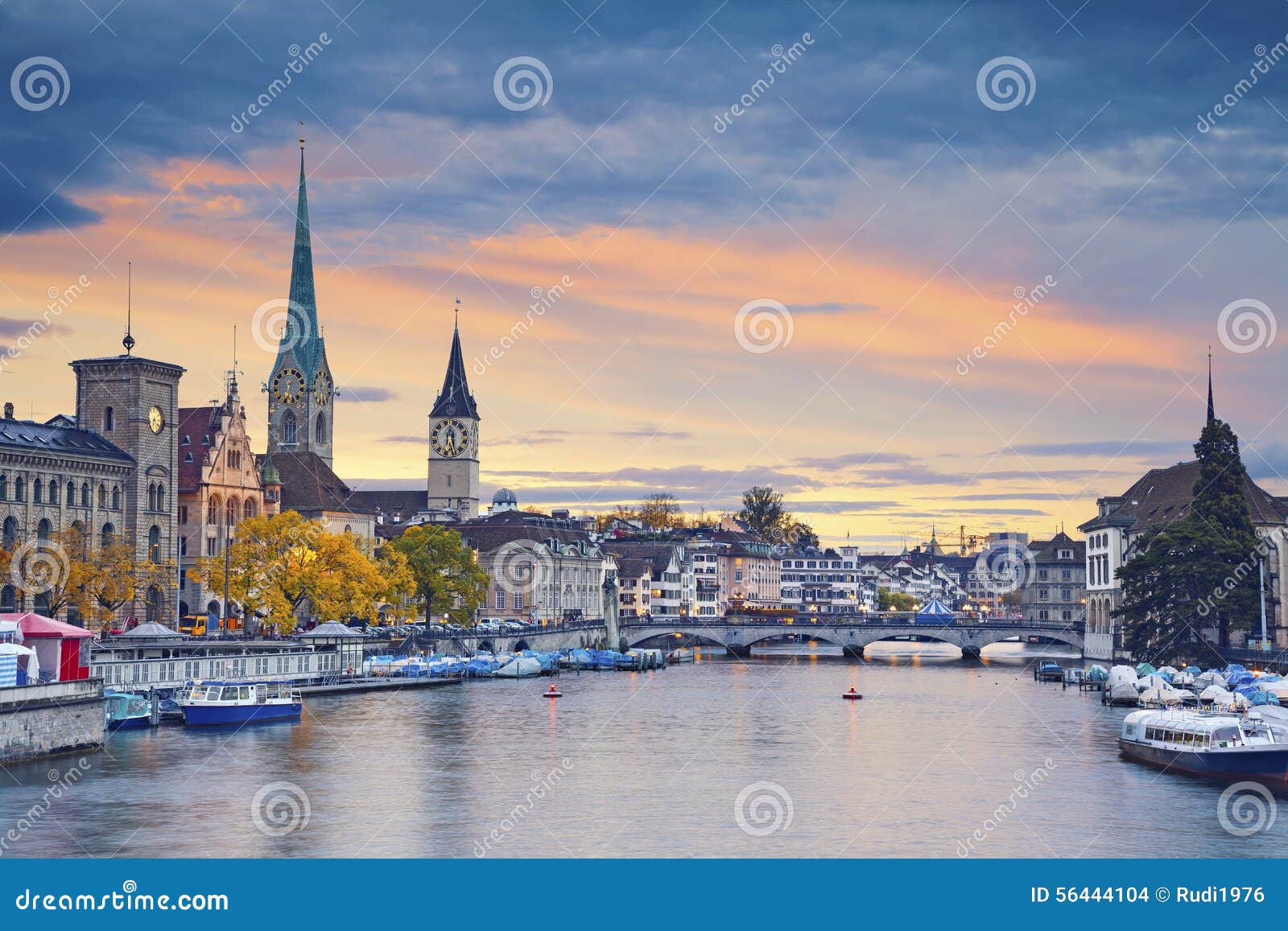 Zurich. stock photo. Image of place, tower, national - 56444104