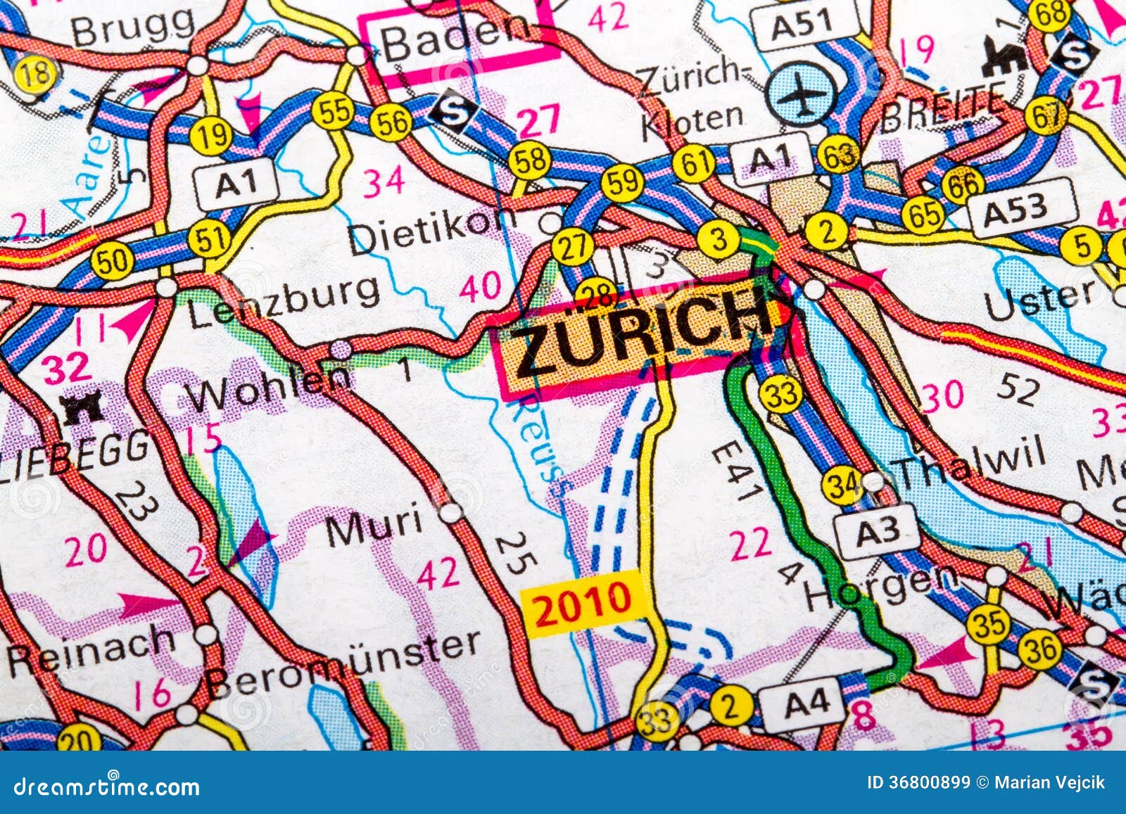 Zurich mapa obraz stock. Obraz złożonej z mapa, budapeszt - 36800899