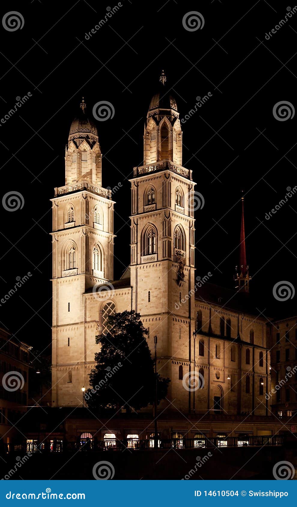 Zurich at night stock photo. Image of dark, helmhouse - 14610504