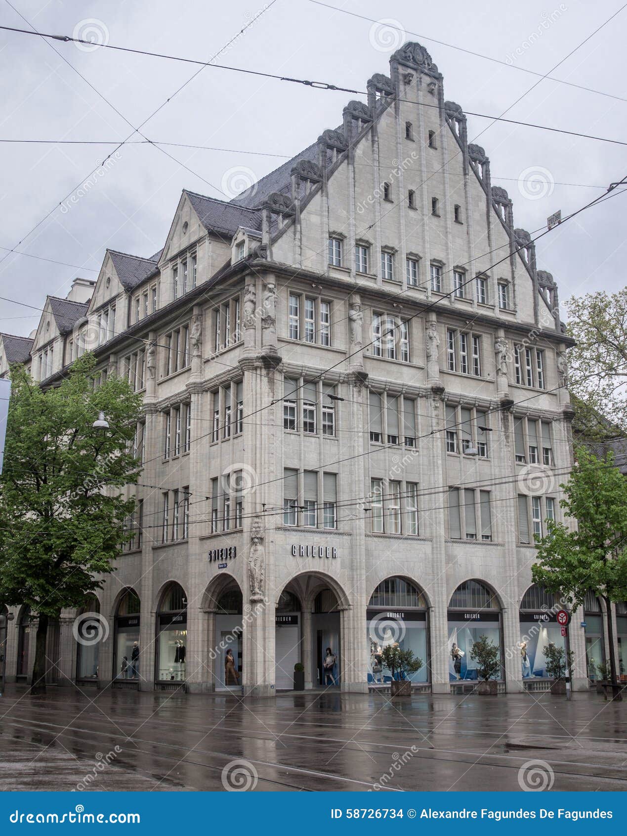 Zurich Switzerland Historical Building Editorial Stock Image - Image of ...