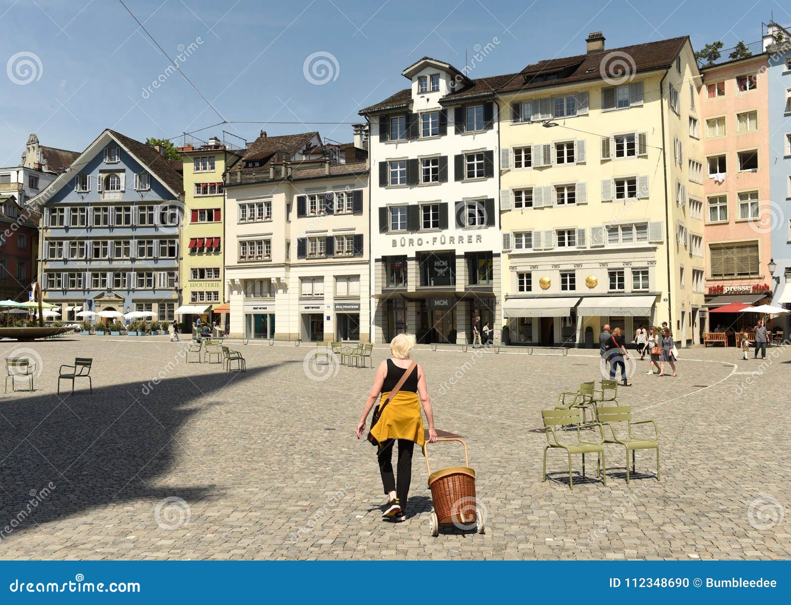 Zurich, Switzerland - June 03, 2017: People on the Street in Zurich ... Zurich, Switzerland - June 03, 2017: People on the Street in Zurich ...