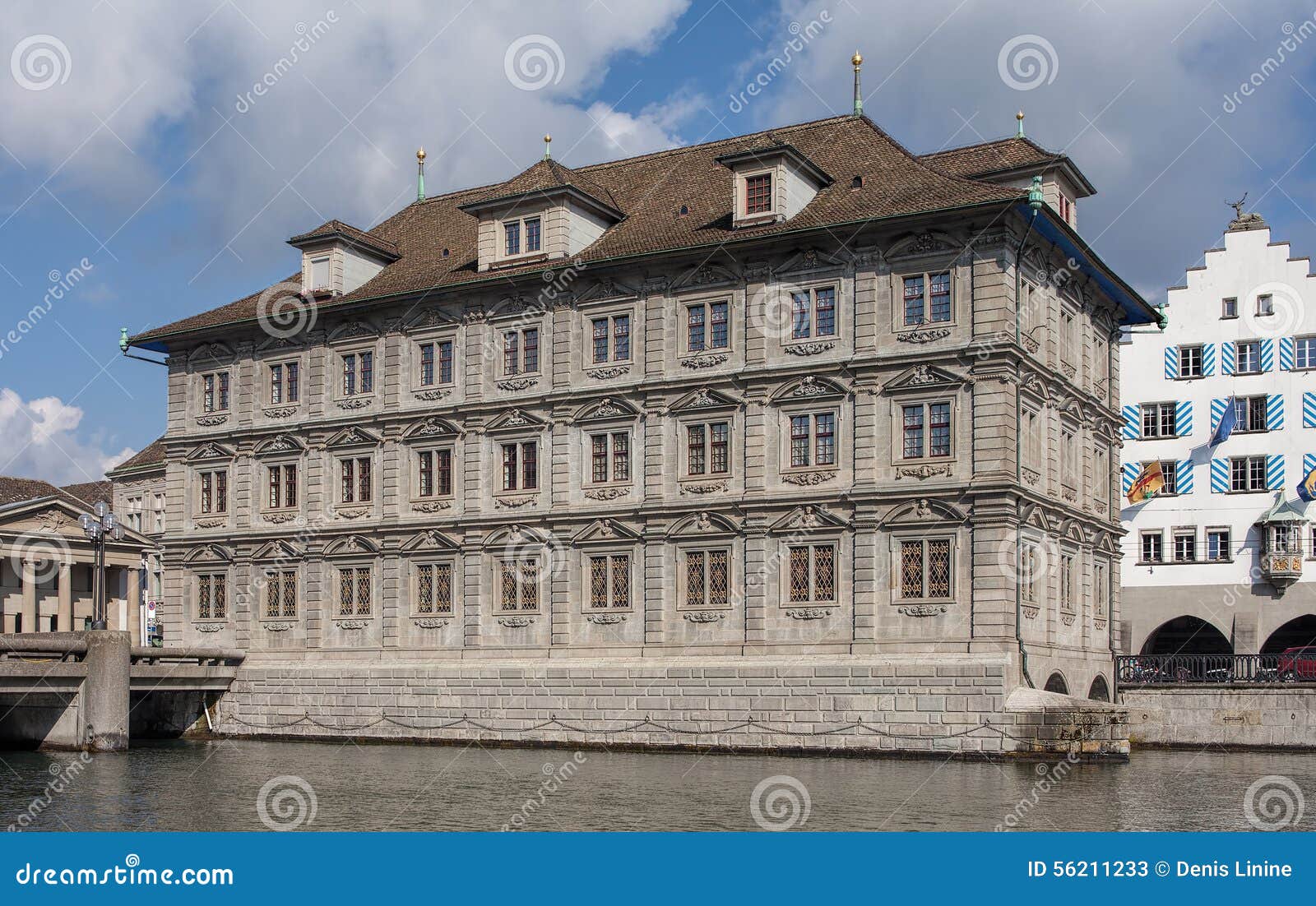 Zurich Town Hall stock image. Image of switzerland, zurich - 56211233