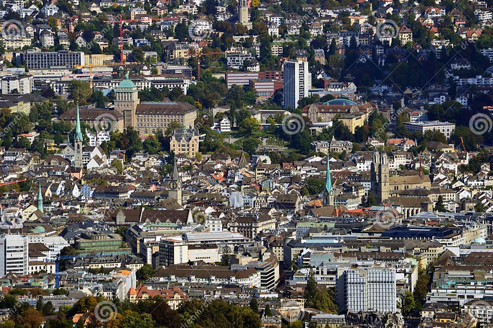 Zurick in Switzerland editorial image. Image of skyline - 93498655