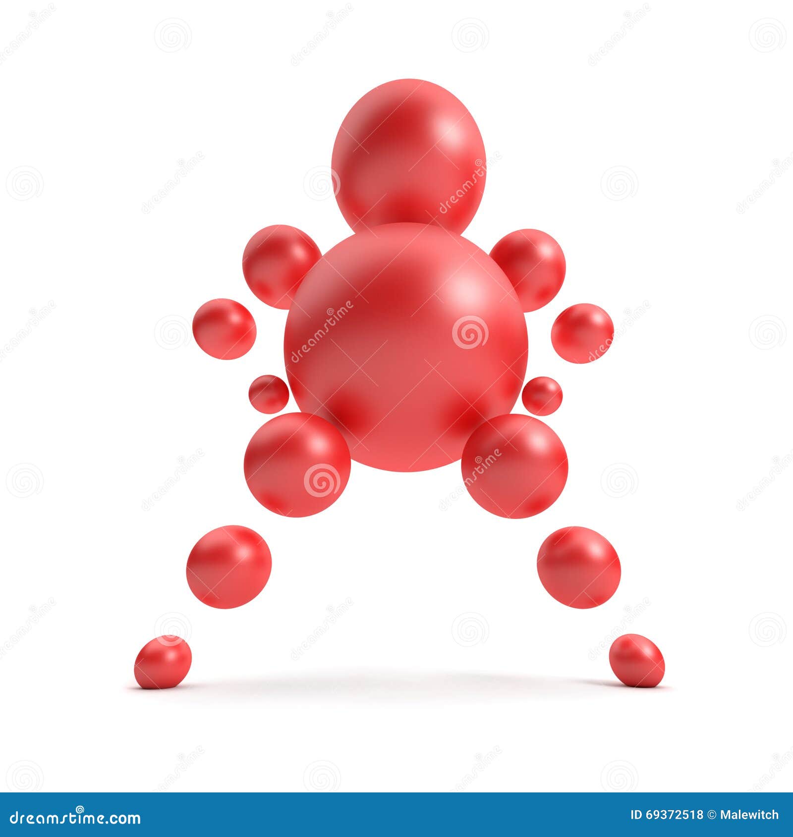 Zusammenfassung 3D Ballman-Charakter Stock Abbildung - Illustration von ...