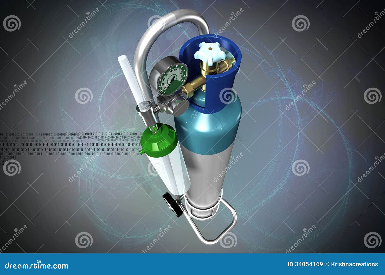 Zuurstofcilinder stock illustratie. Illustration of verbeelding - 34054169