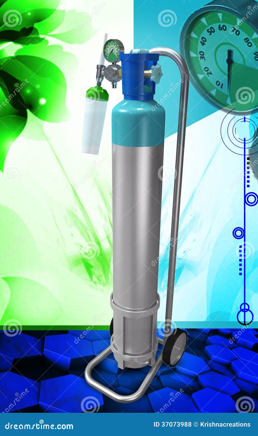 Zuurstofcilinder stock illustratie. Illustration of onderwijs - 37073988