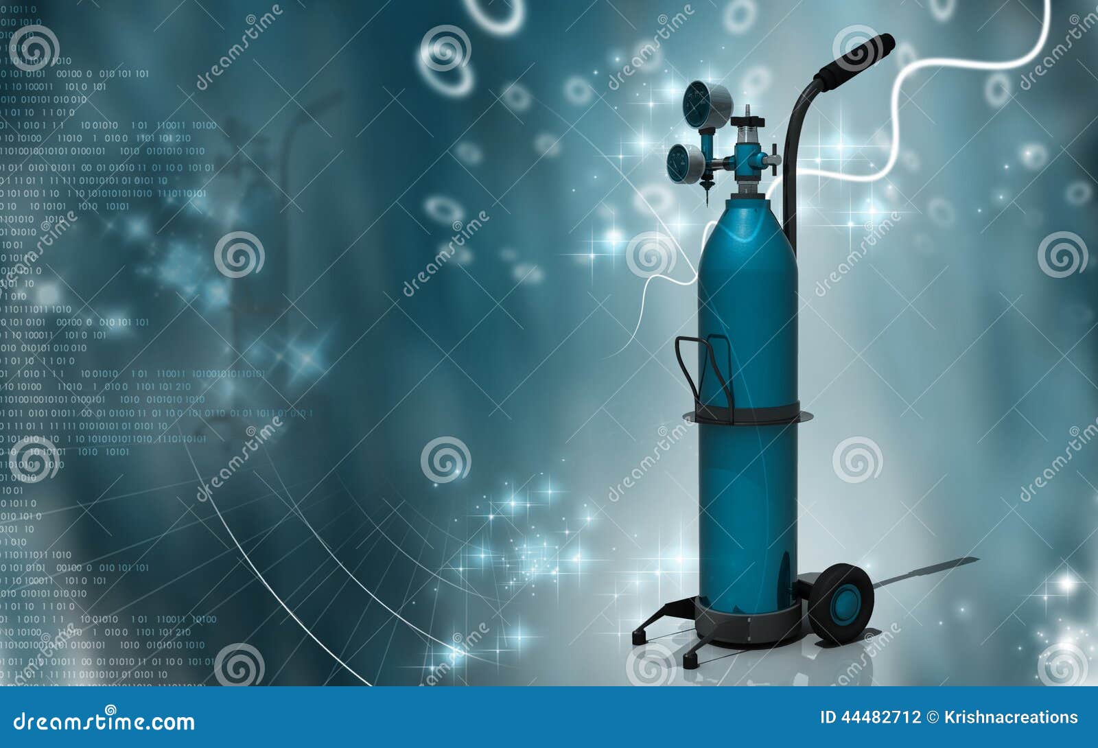 Zuurstofcilinder stock illustratie. Illustration of technologie - 44482712