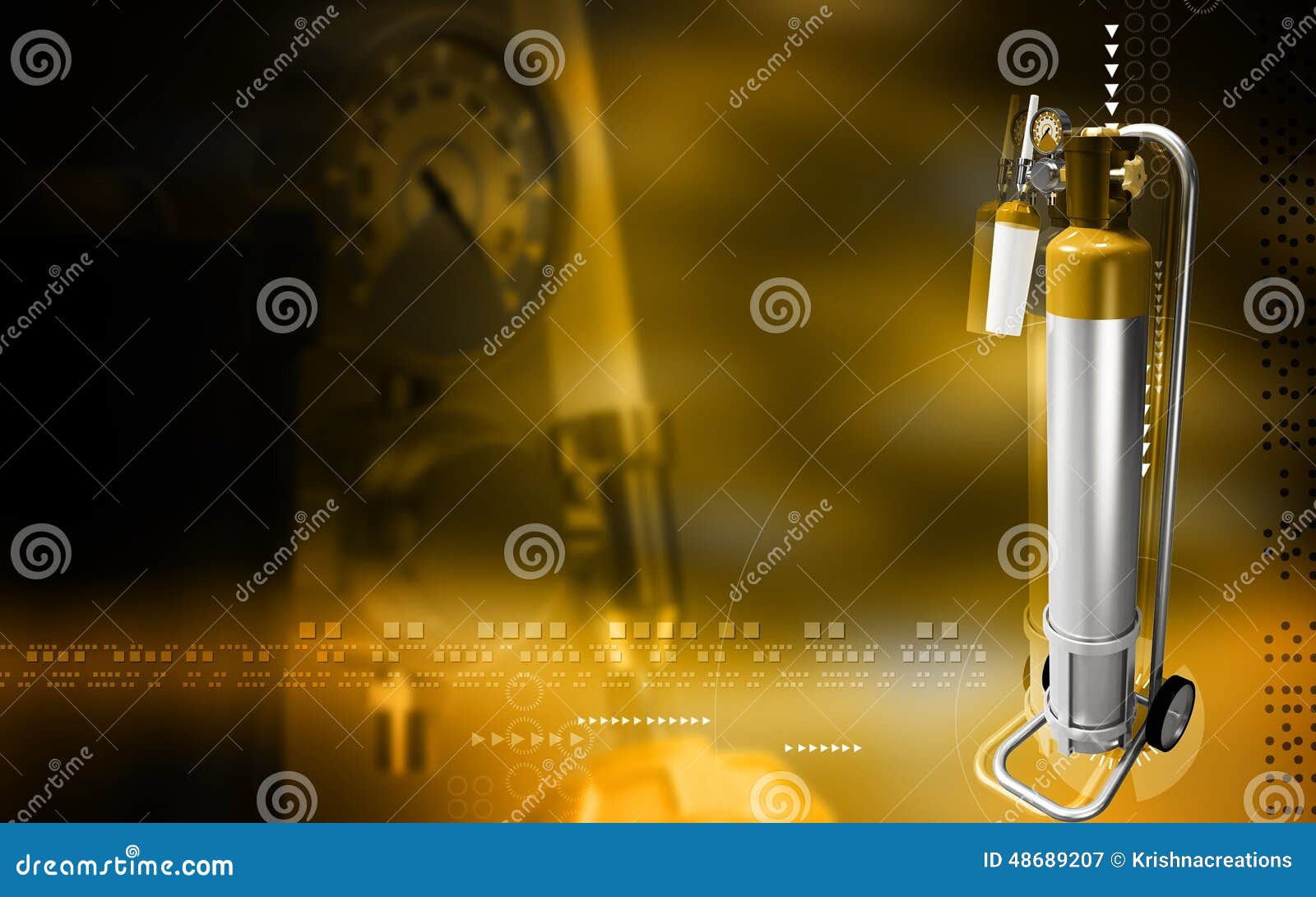 Zuurstofcilinder stock illustratie. Illustration of digitaal - 48689207